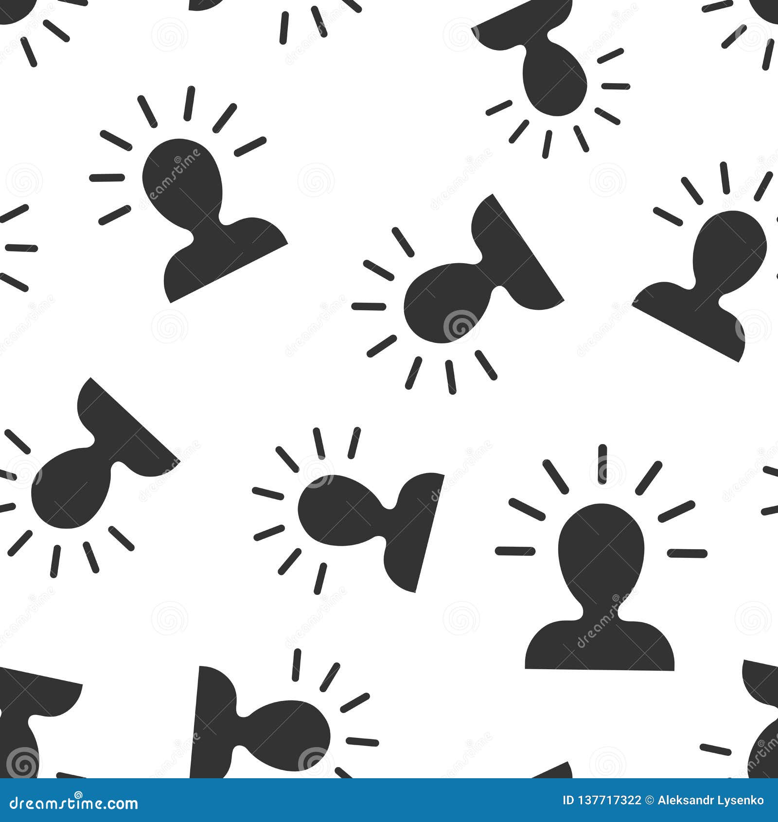 Mind People Icon Seamless Pattern Background. Human Frustration Vector ...