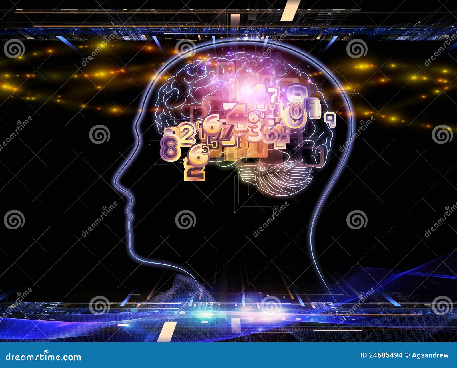 Mind power stock illustration. Illustration of backdrop - 24685494