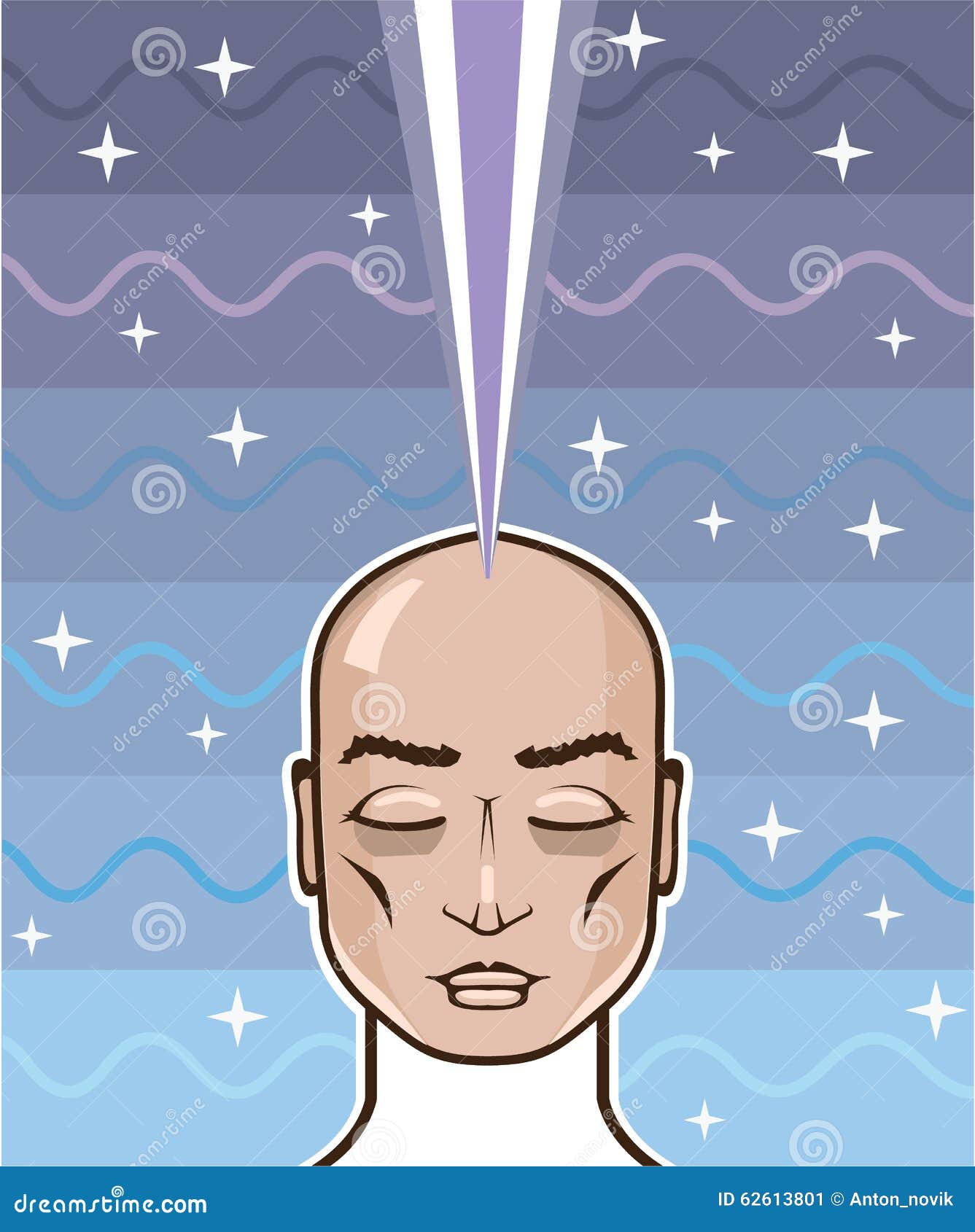 Mind Power Astral Connection Stock Vector - Illustration of human ...