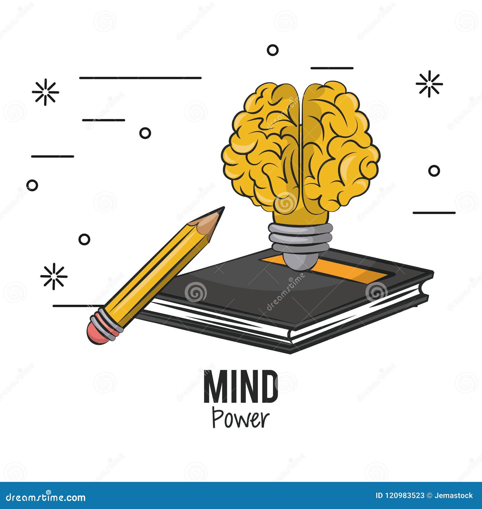 Mind power and brain stock vector. Illustration of neurology - 120983523