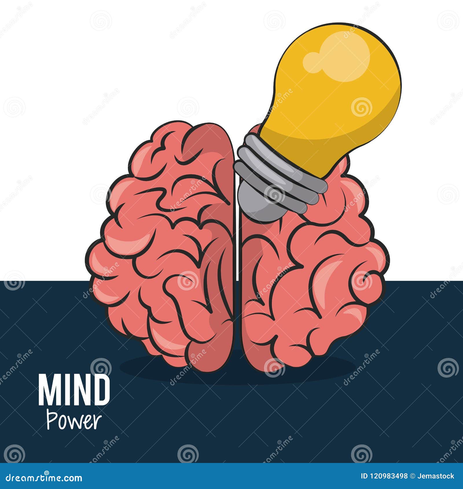 Mind power and brain stock vector. Illustration of neurology - 120983498