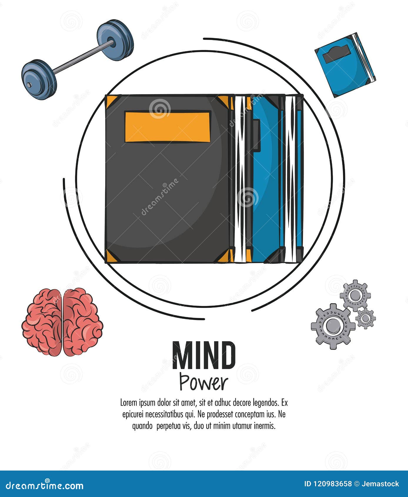 Mind power poster stock vector. Illustration of mentality - 120983658