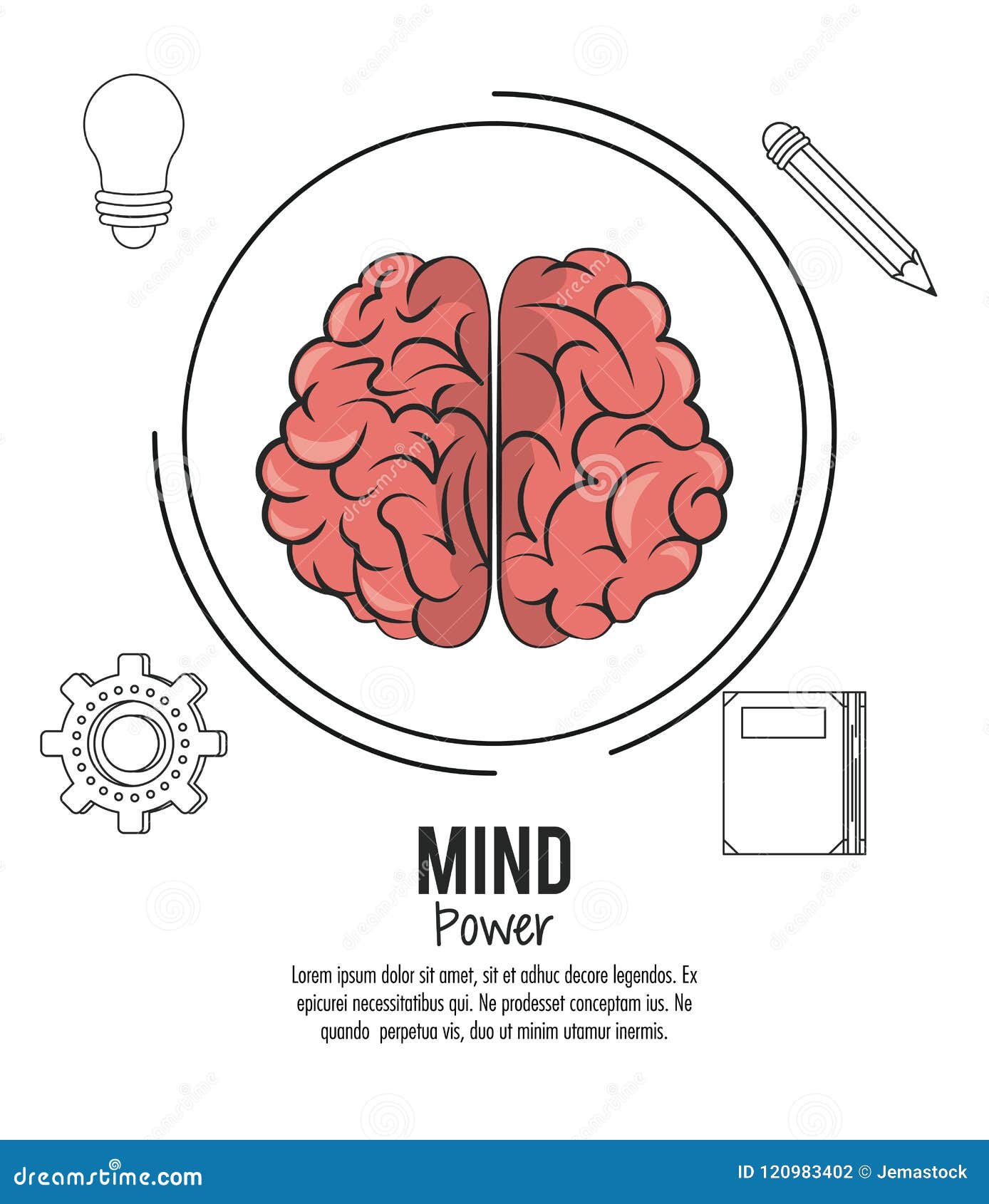 Mind power poster stock vector. Illustration of genius - 120983402