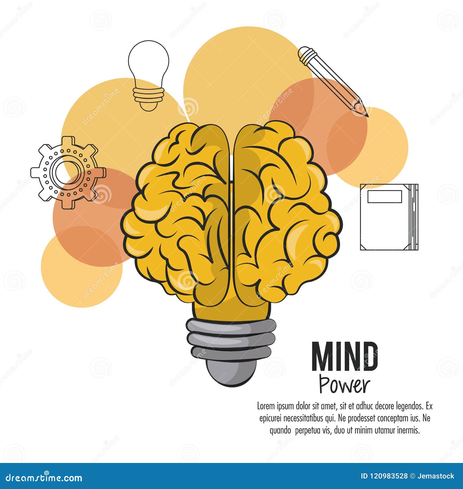 Mind power poster stock vector. Illustration of abstract - 120983528