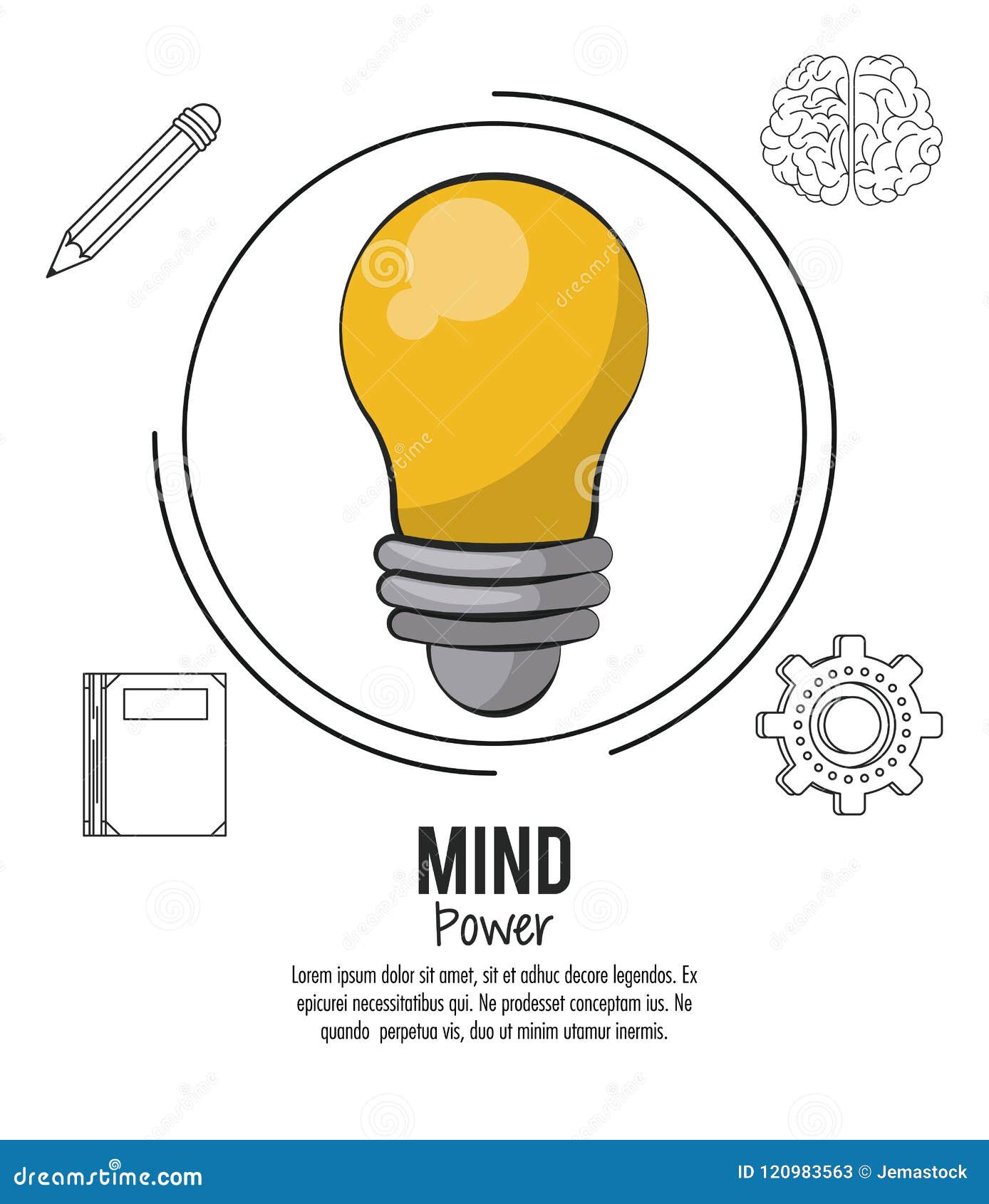 Mind power poster stock vector. Illustration of abstract - 120983563