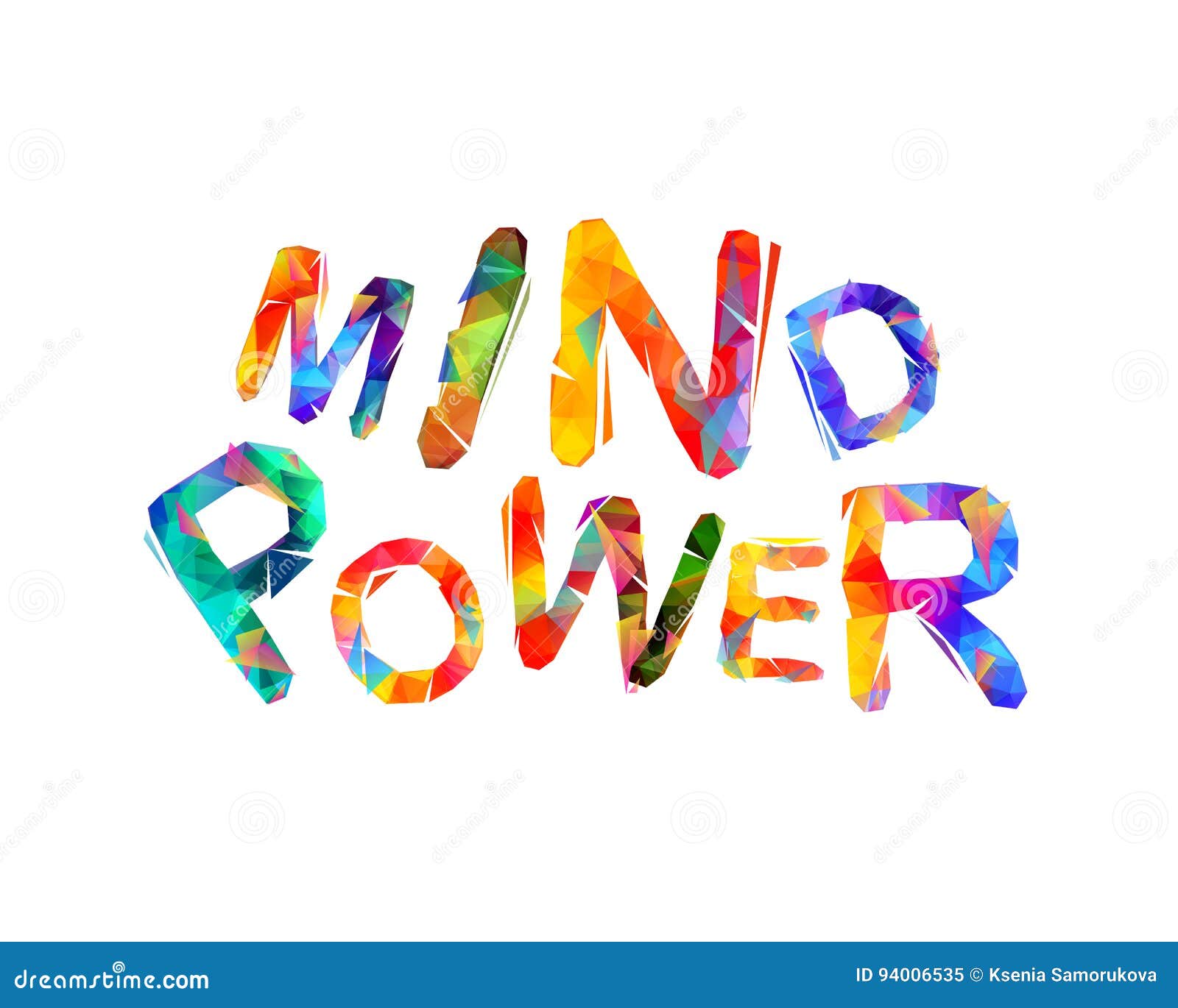 Mind Power. Vector Triangular Letters Stock Vector - Illustration of ...