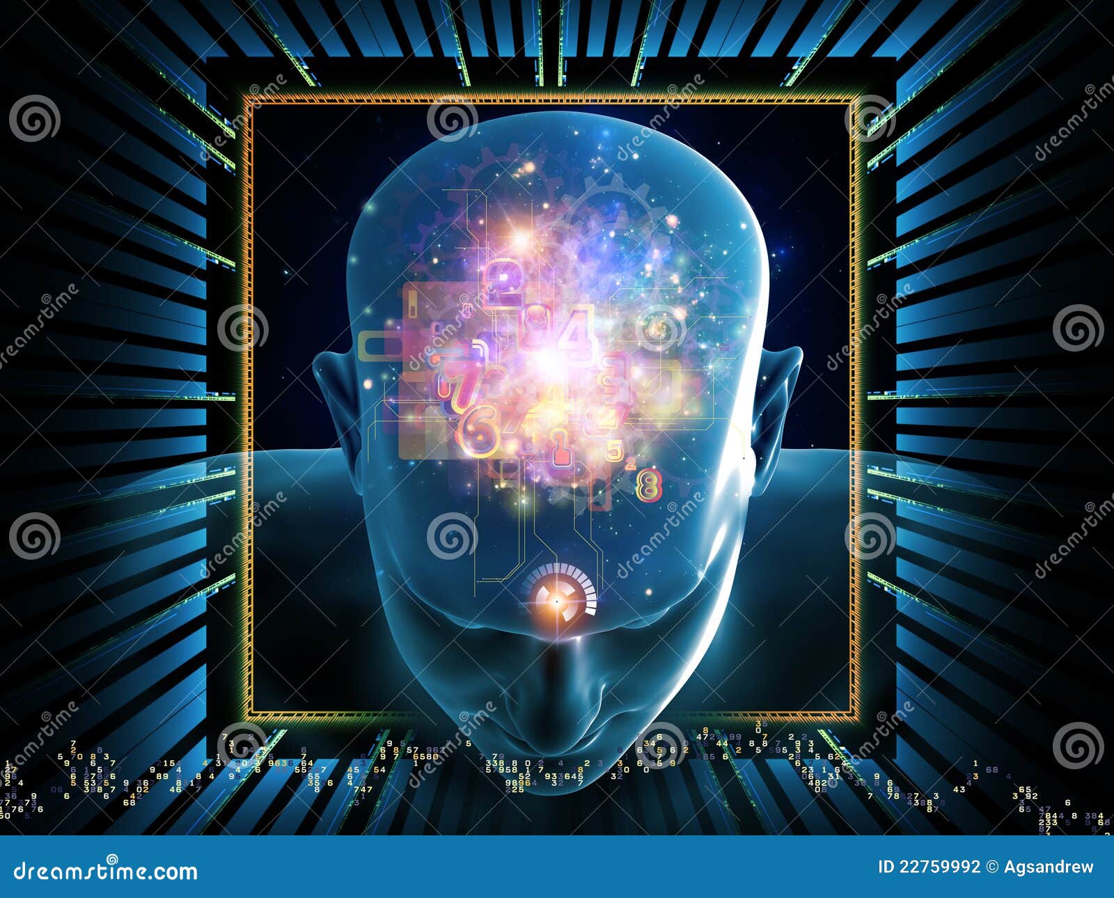 Mind Processing stock illustration. Illustration of computation - 22759992