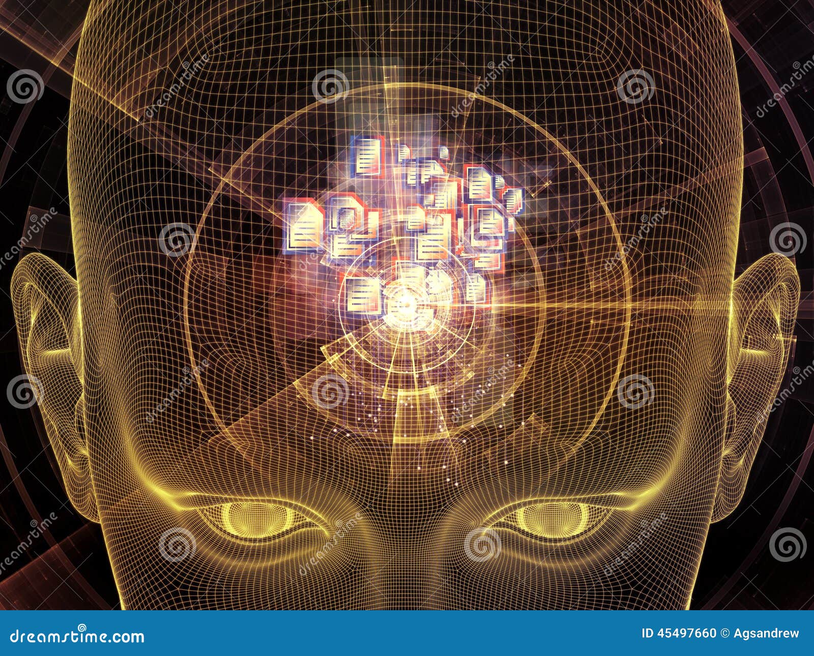 Mind Processing stock illustration. Illustration of meditation - 45497660