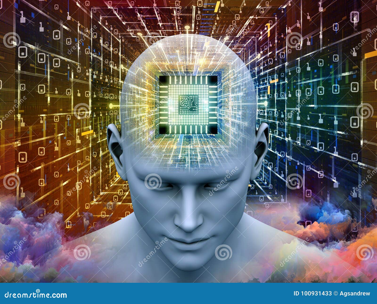 Virtual Thought stock illustration. Illustration of pattern - 100931433