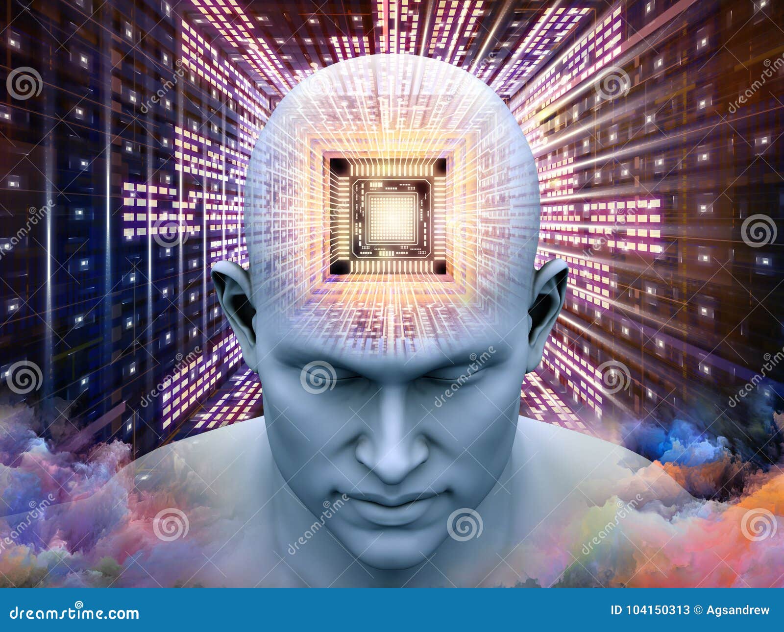 Future of Thought stock illustration. Illustration of perspective ...