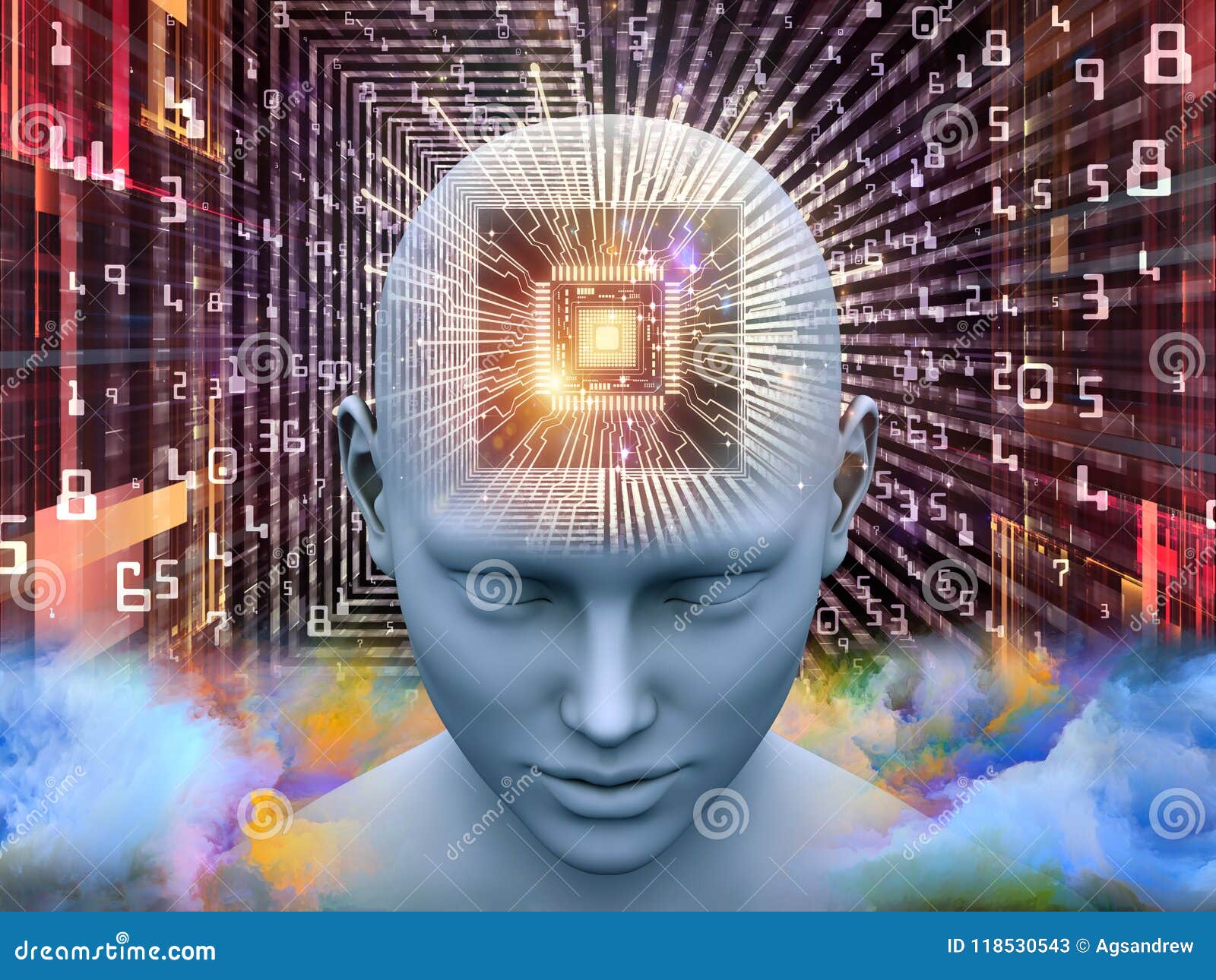 Computing Thought stock illustration. Illustration of input - 118530543