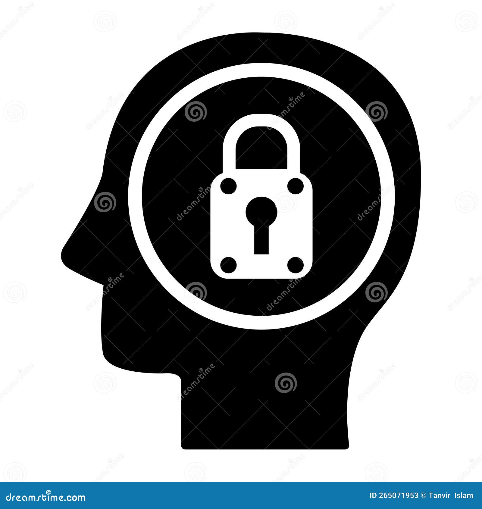 Mind Protection Icon stock vector. Illustration of beautiful - 265071953