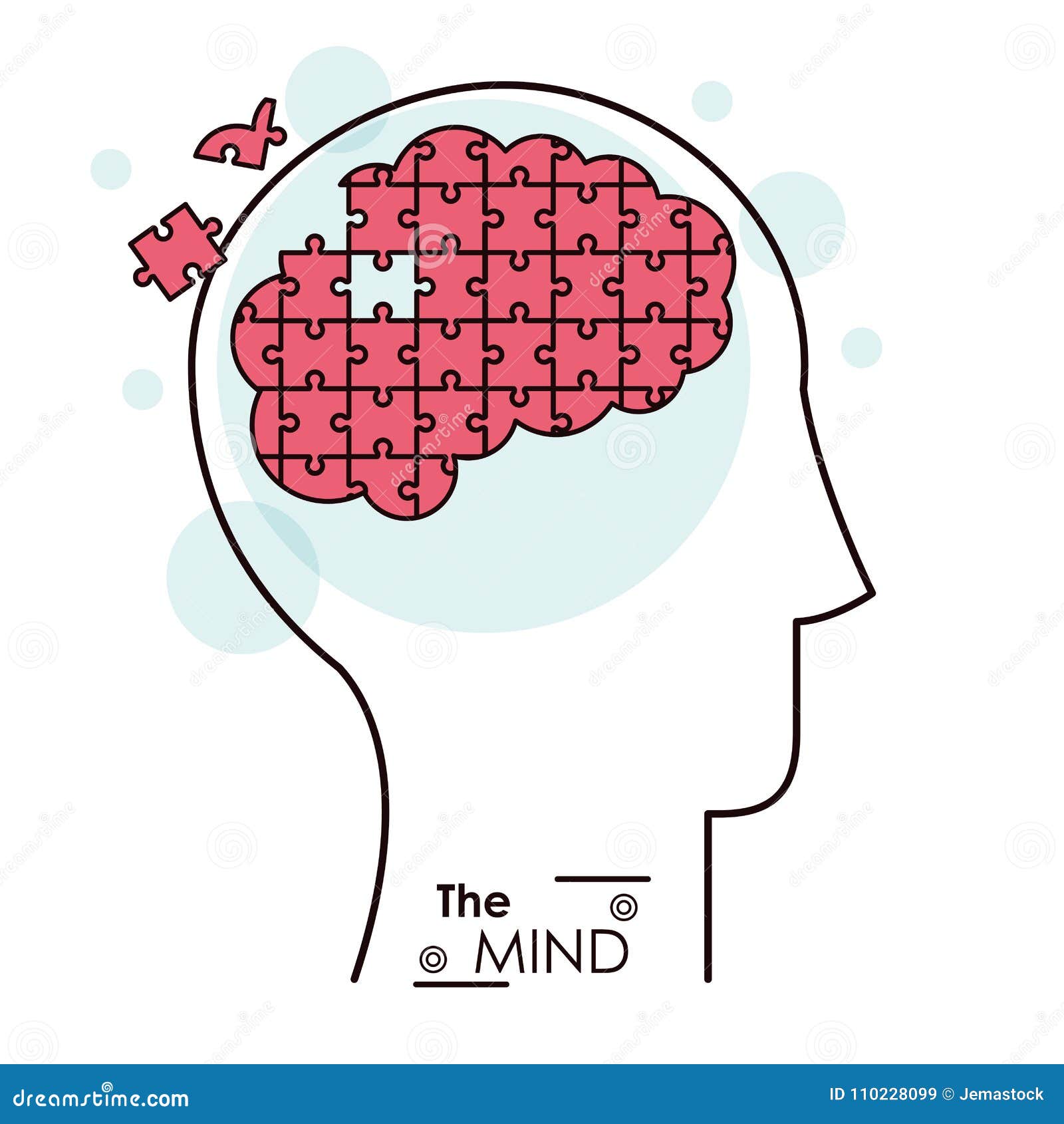 The Mind Puzzle Jigsaw Problem Brain Stock Vector - Illustration of ...
