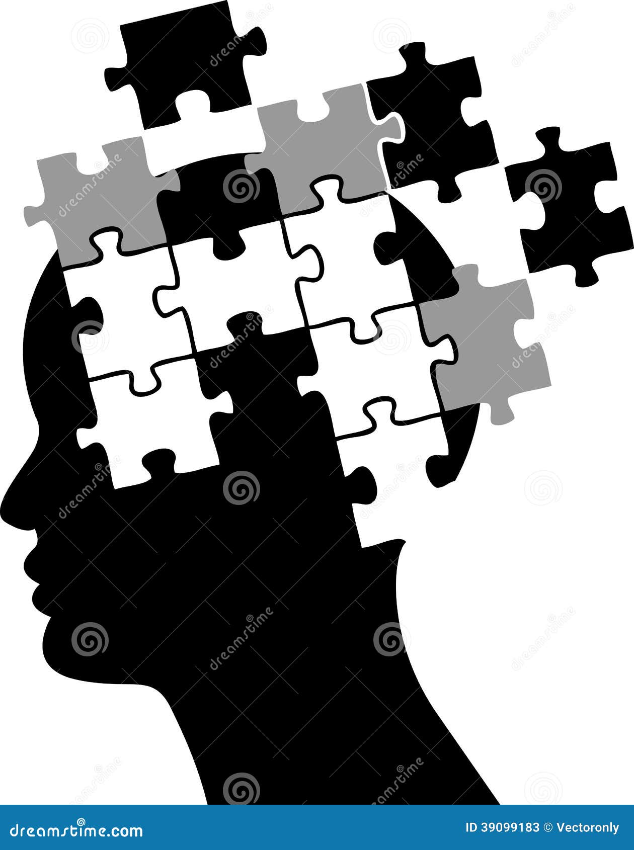Mind puzzle stock vector. Illustration of illustrated - 39099183