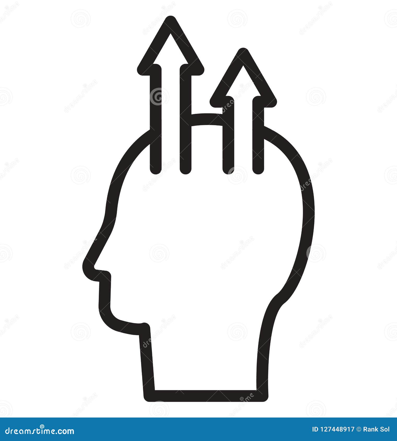 Mind Raising, Creative Mind Line Isolated Vector Icon Can Be Easily ...