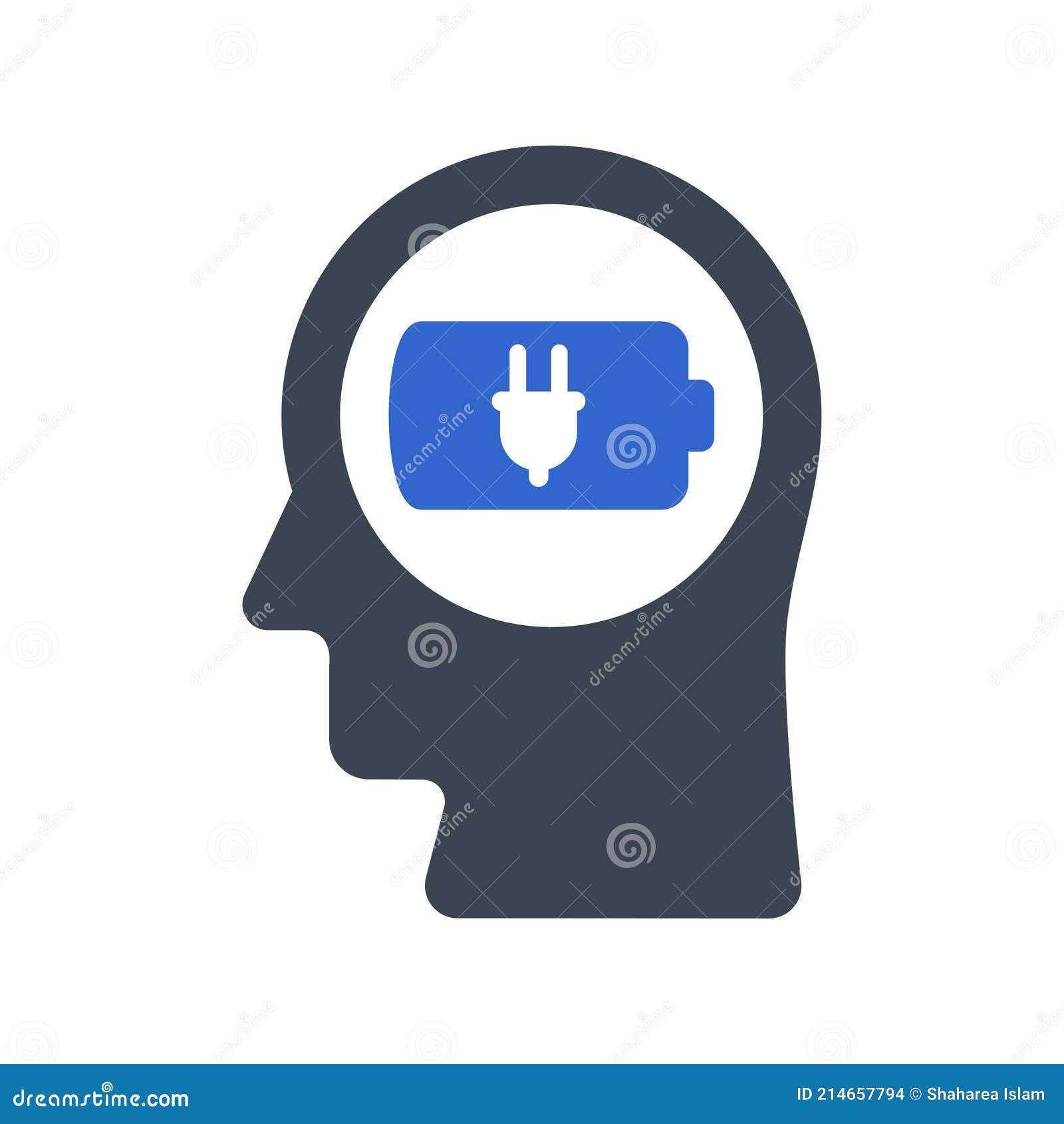 Mind recharge icon stock vector. Illustration of psychology - 214657794