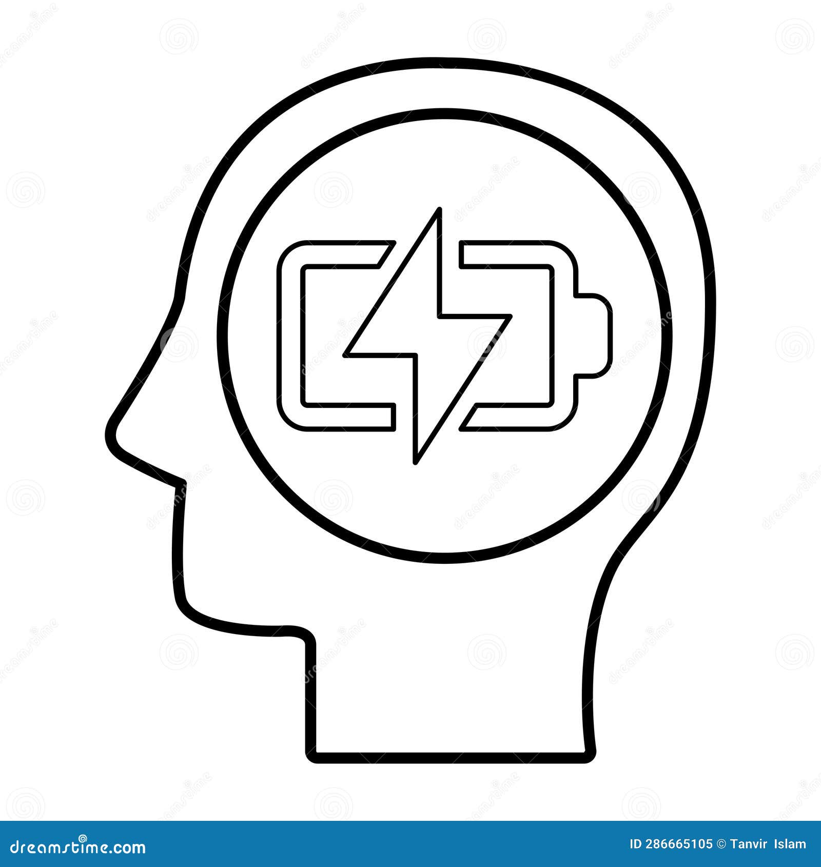 Mind Recharge Icon in Outline Style Stock Vector - Illustration of ...