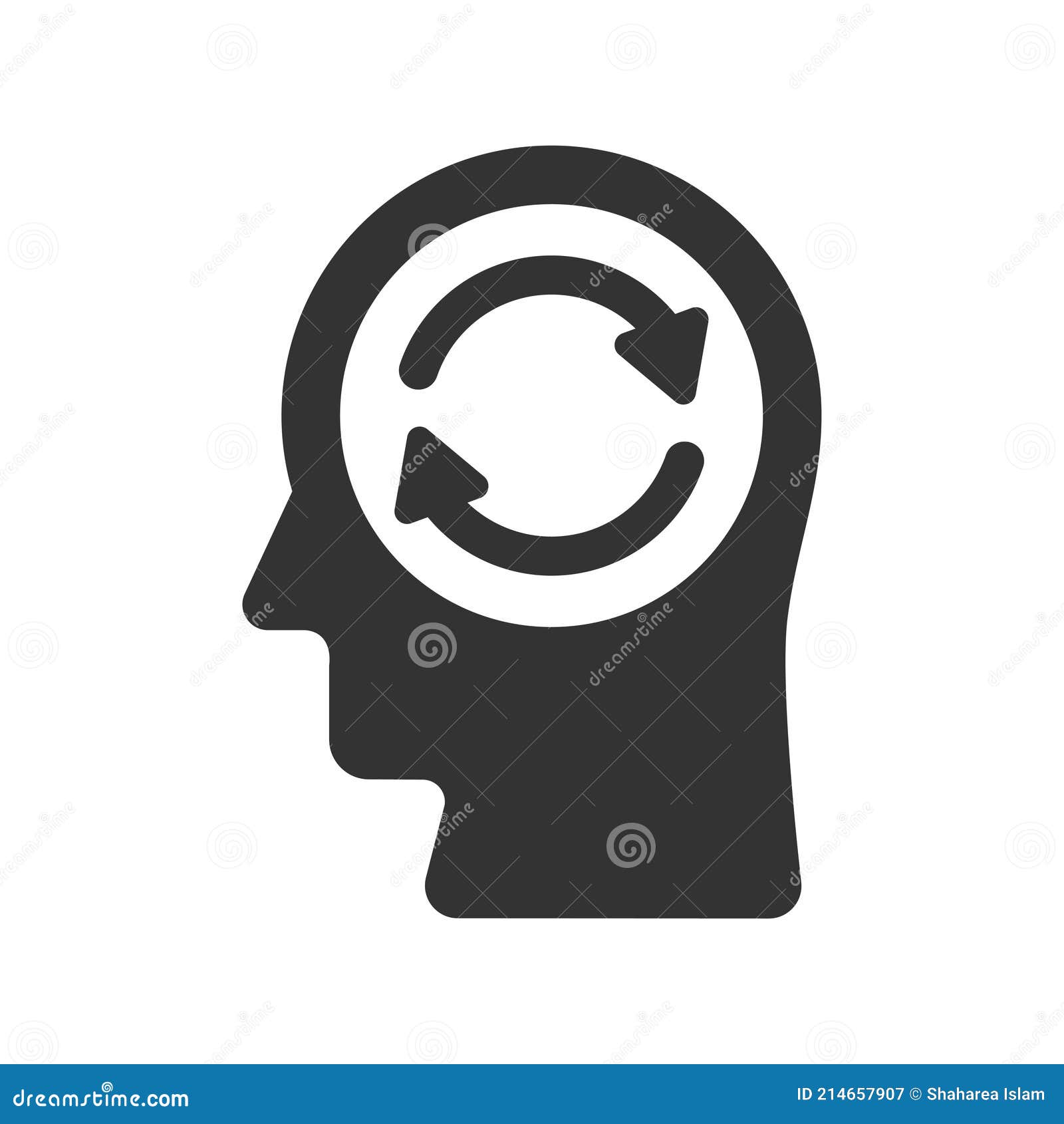 Mind refreshment icon stock vector. Illustration of head - 214657907