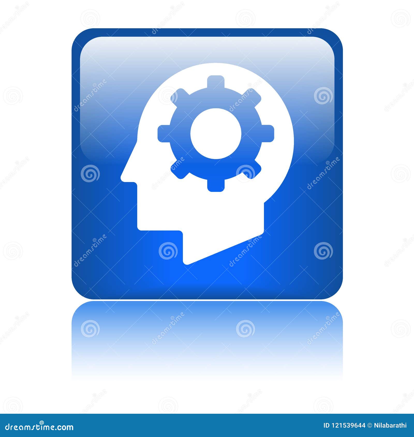 Mind setting gear icon stock illustration. Illustration of admin ...