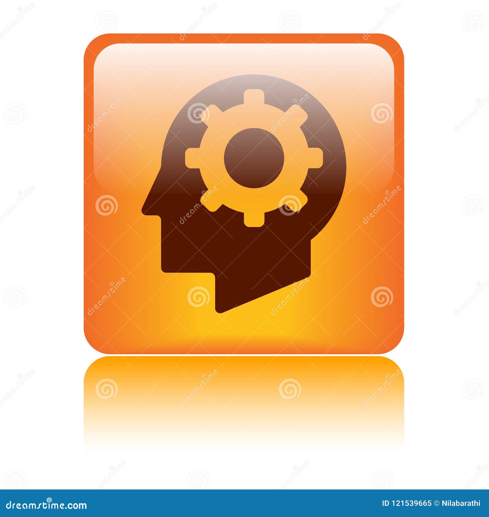 Mind setting gear icon stock illustration. Illustration of control ...