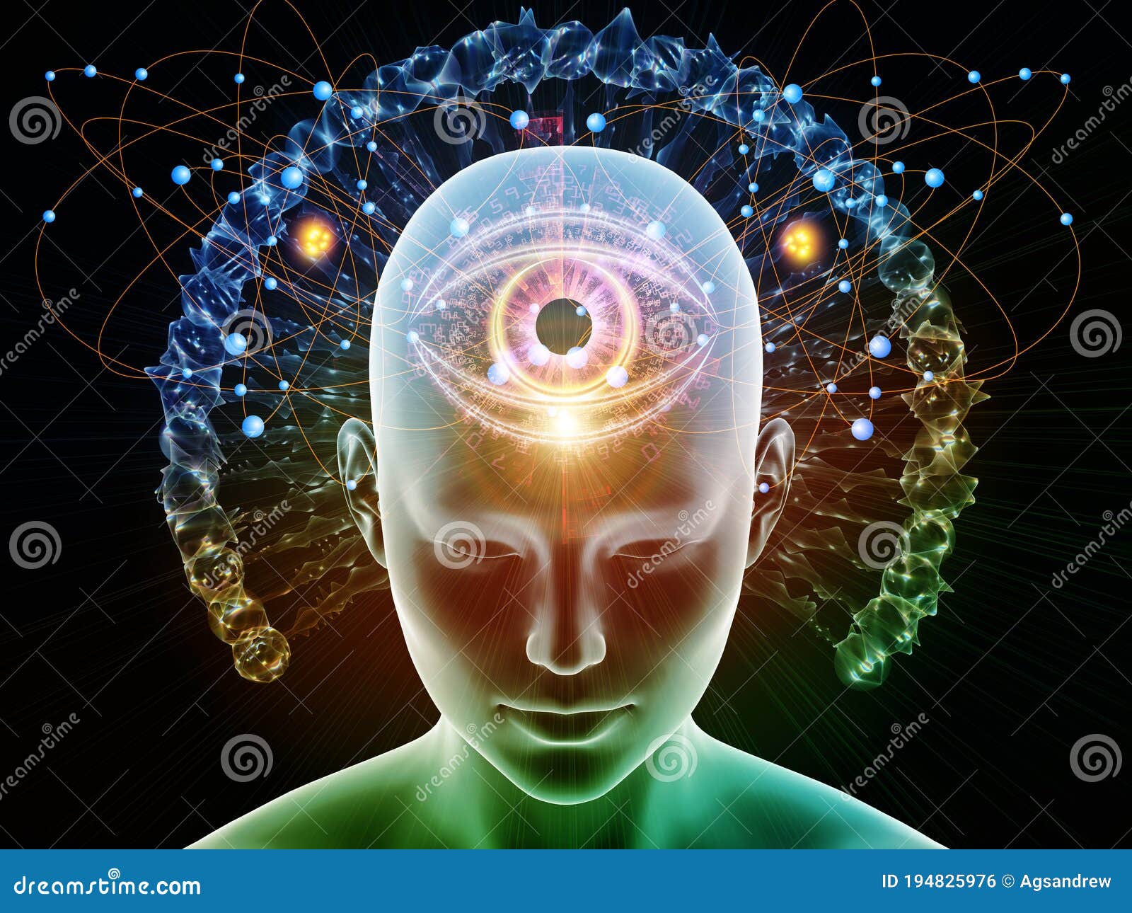 Mind Sight stock illustration. Illustration of vision - 194825976