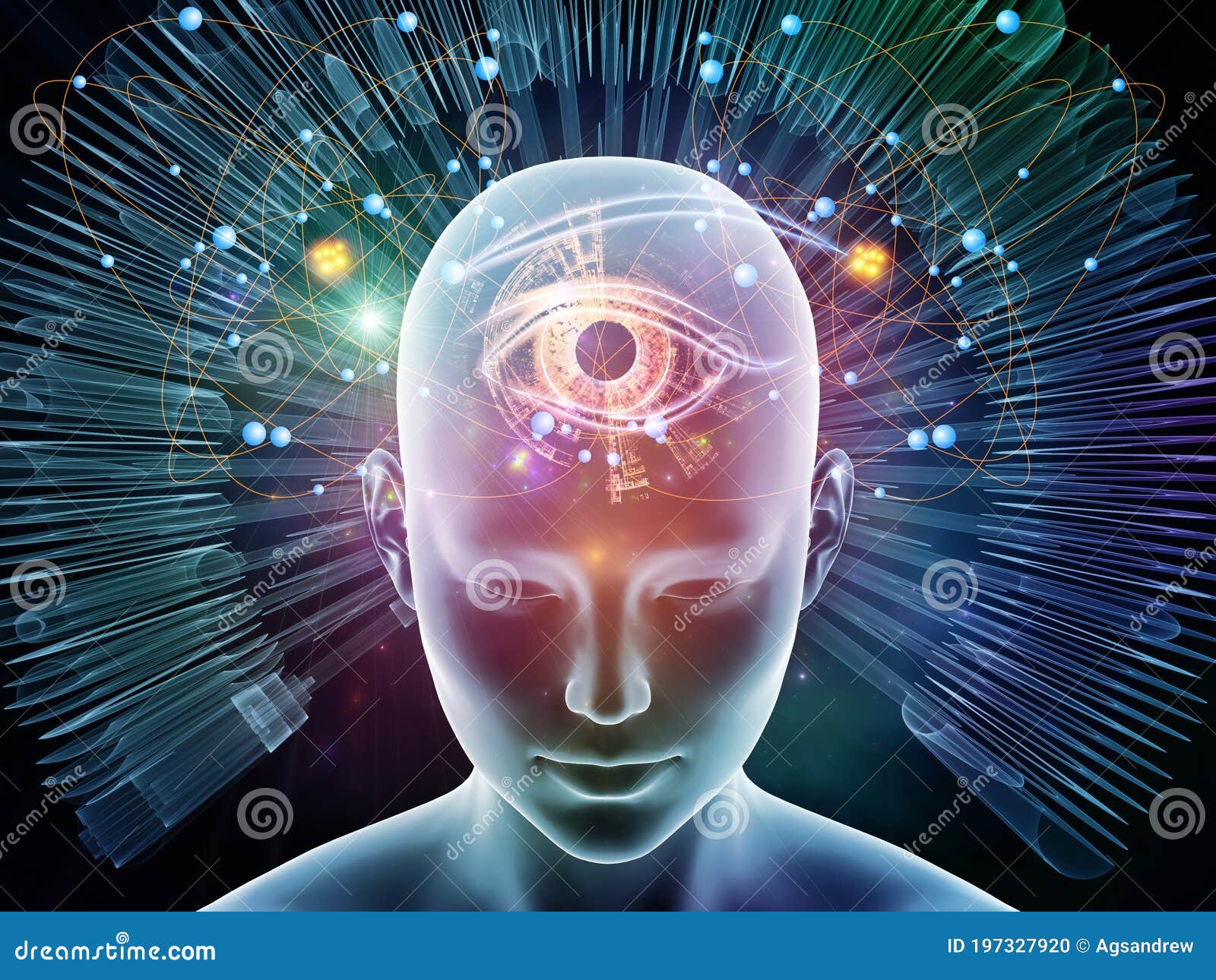 Mind Sight stock illustration. Illustration of consciousness - 197327920