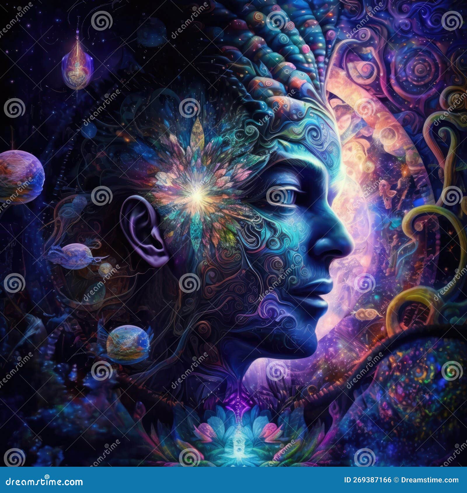 The Colours of the Mind Concept, Generated Ai Stock Illustration ...