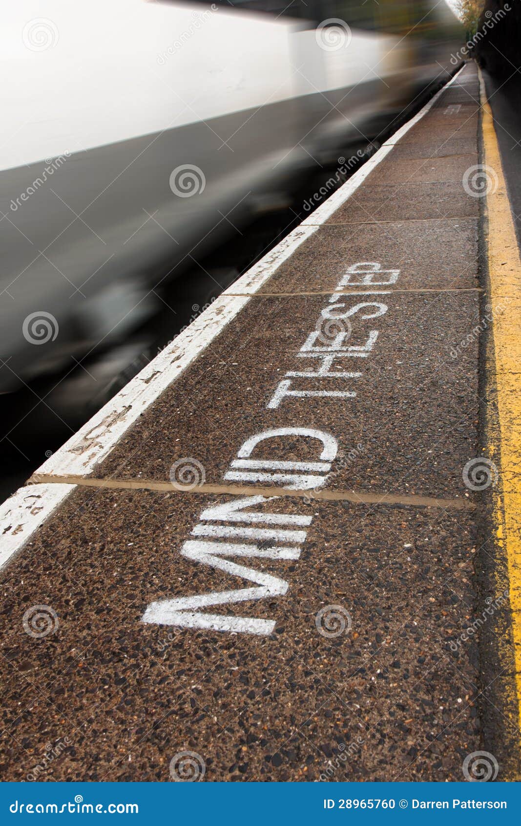 Mind the Step Safety Marking Stock Photo - Image of commute, journey ...