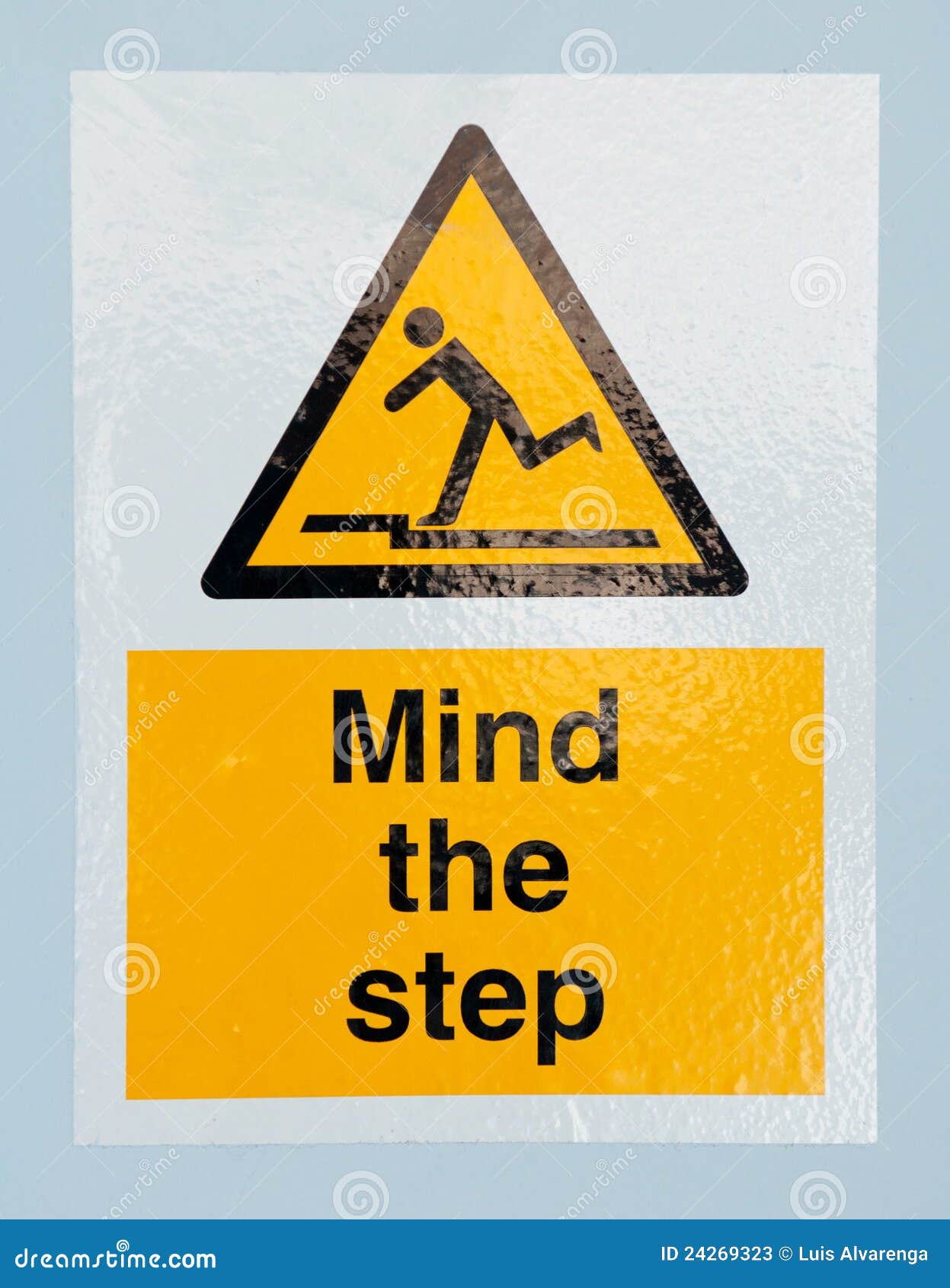 Mind the step sign stock image. Image of uneven, steps - 24269323