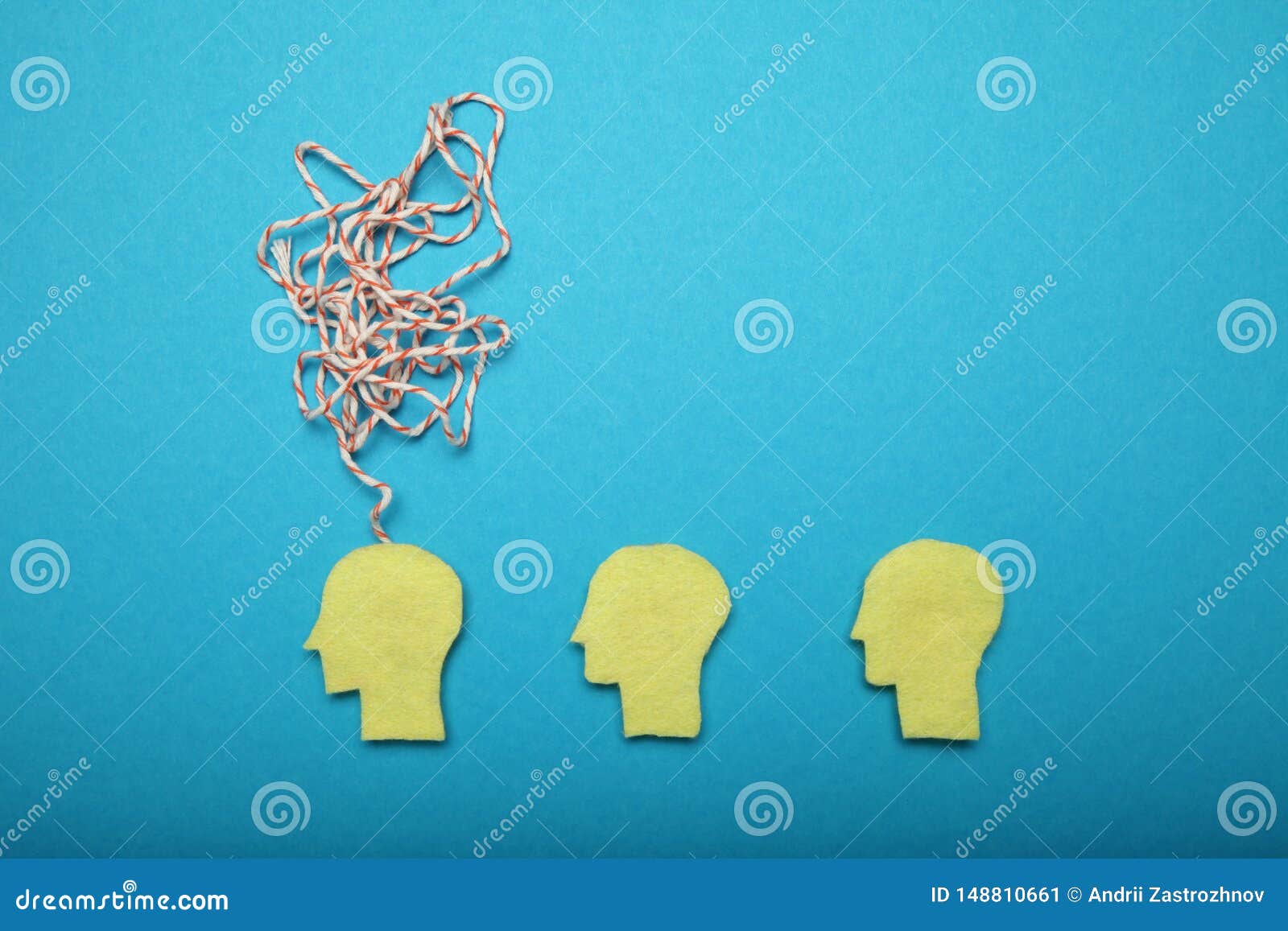 Mind Think Concept, Idea in Mind. Brain Noise, Tired, Problems, Stress ...