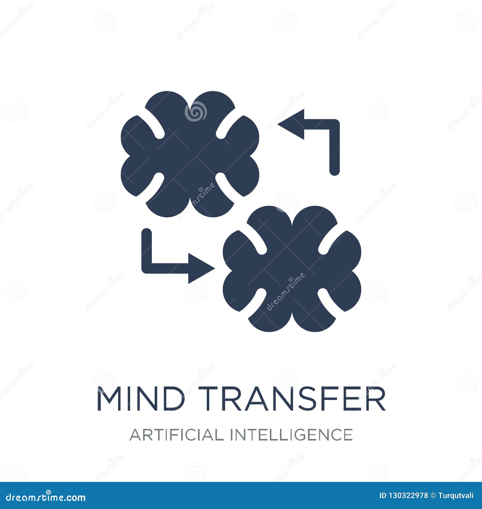 Mind Transfer Icon. Trendy Flat Vector Mind Transfer Icon on Whi Stock ...
