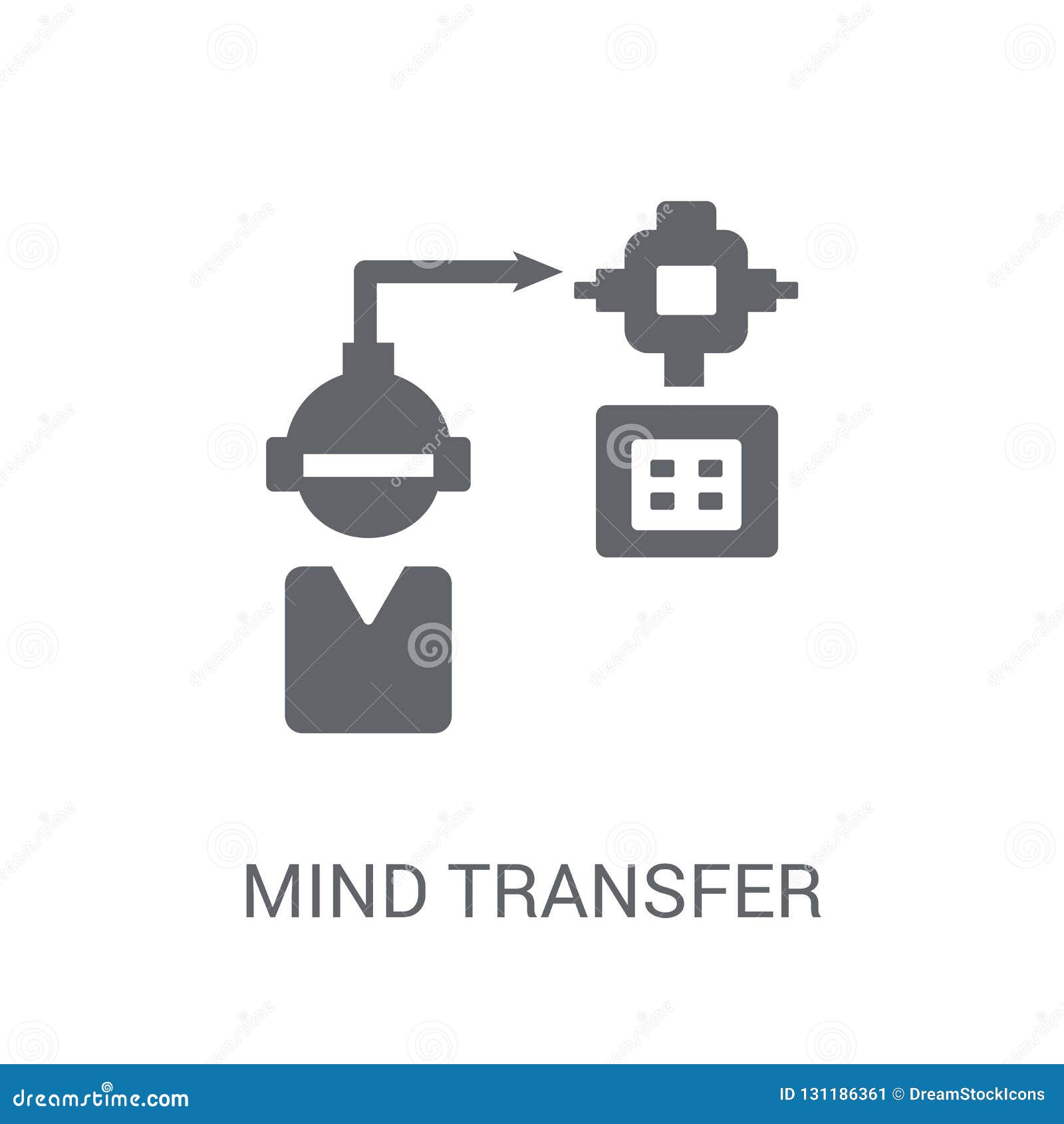 Mind Transfer Icon. Trendy Mind Transfer Logo Concept on White B Stock ...