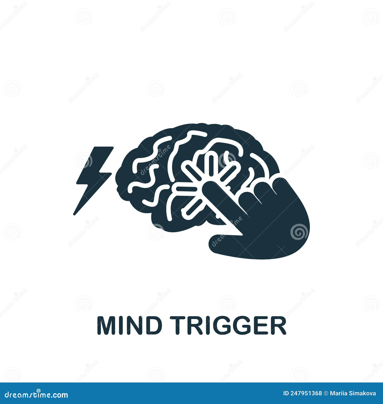 Mind Trigger Icon. Monochrome Simple Personality Icon for Templates ...