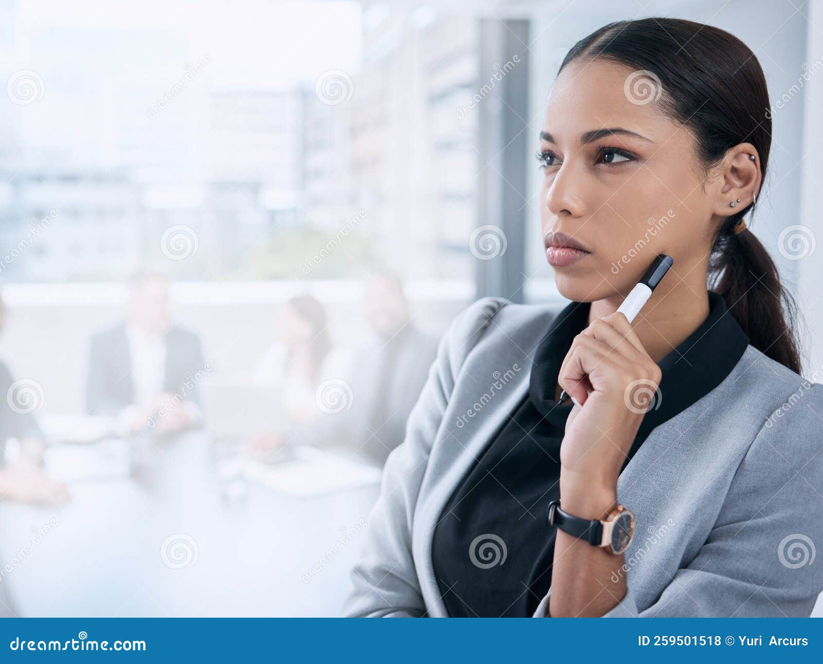 The Mind of a Visionary is Constantly at Work. a Young Businesswoman ...