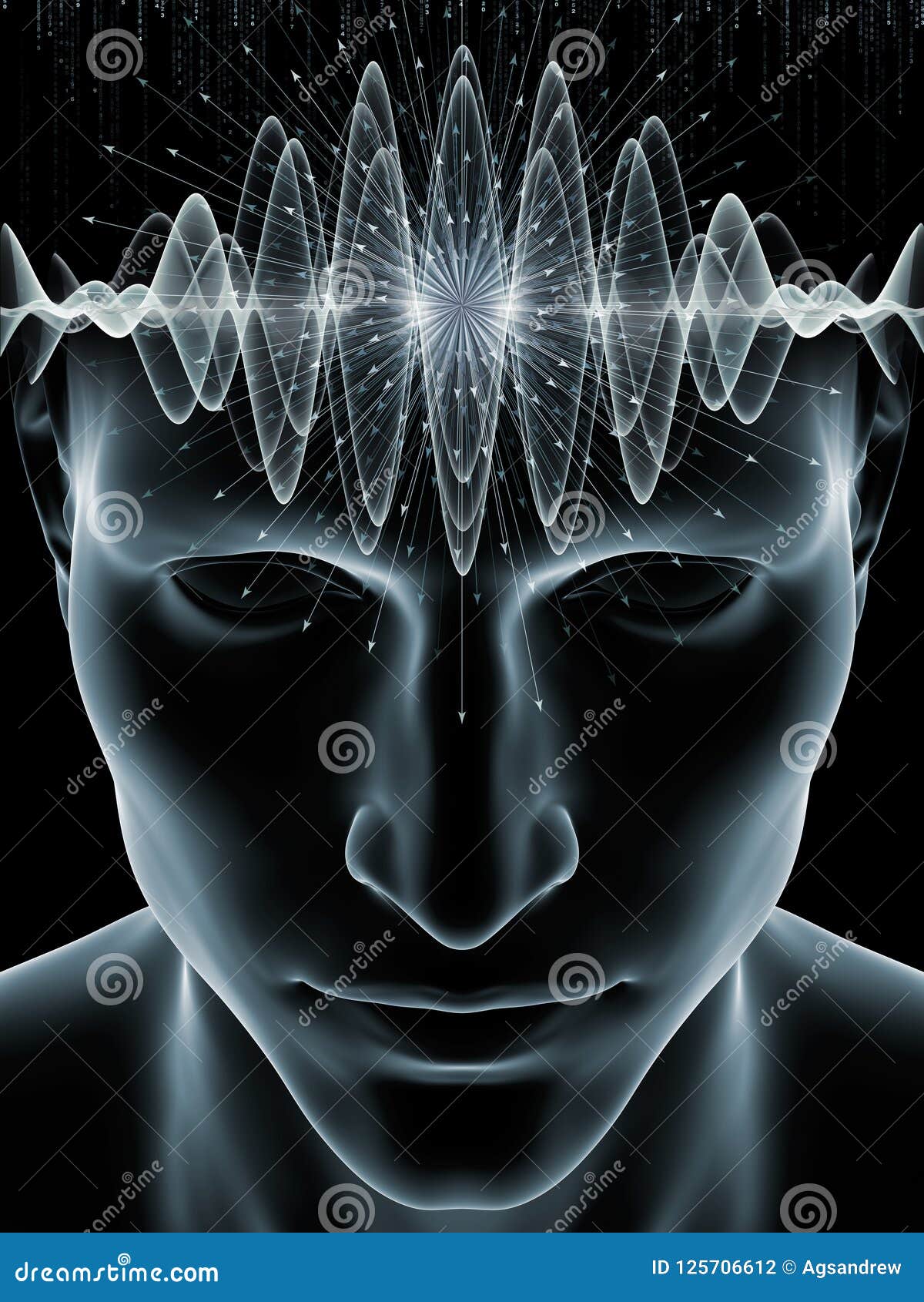 Magic of Human Mind stock illustration. Illustration of matrix - 125706612
