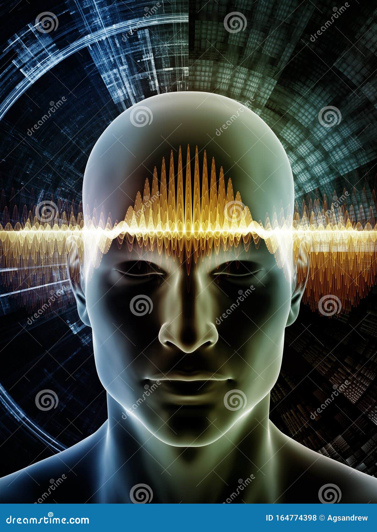 Mind Waves stock illustration. Illustration of self - 164774398