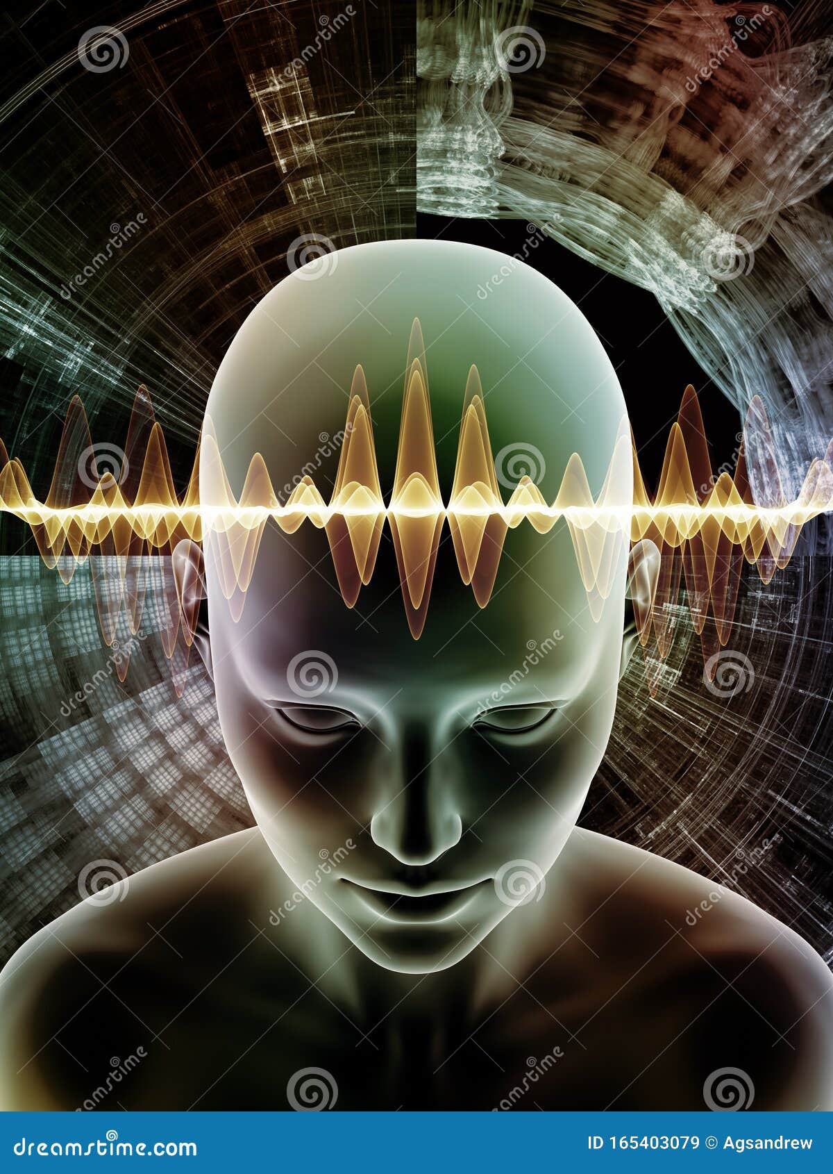 Mind Waves stock illustration. Illustration of mind - 165403079