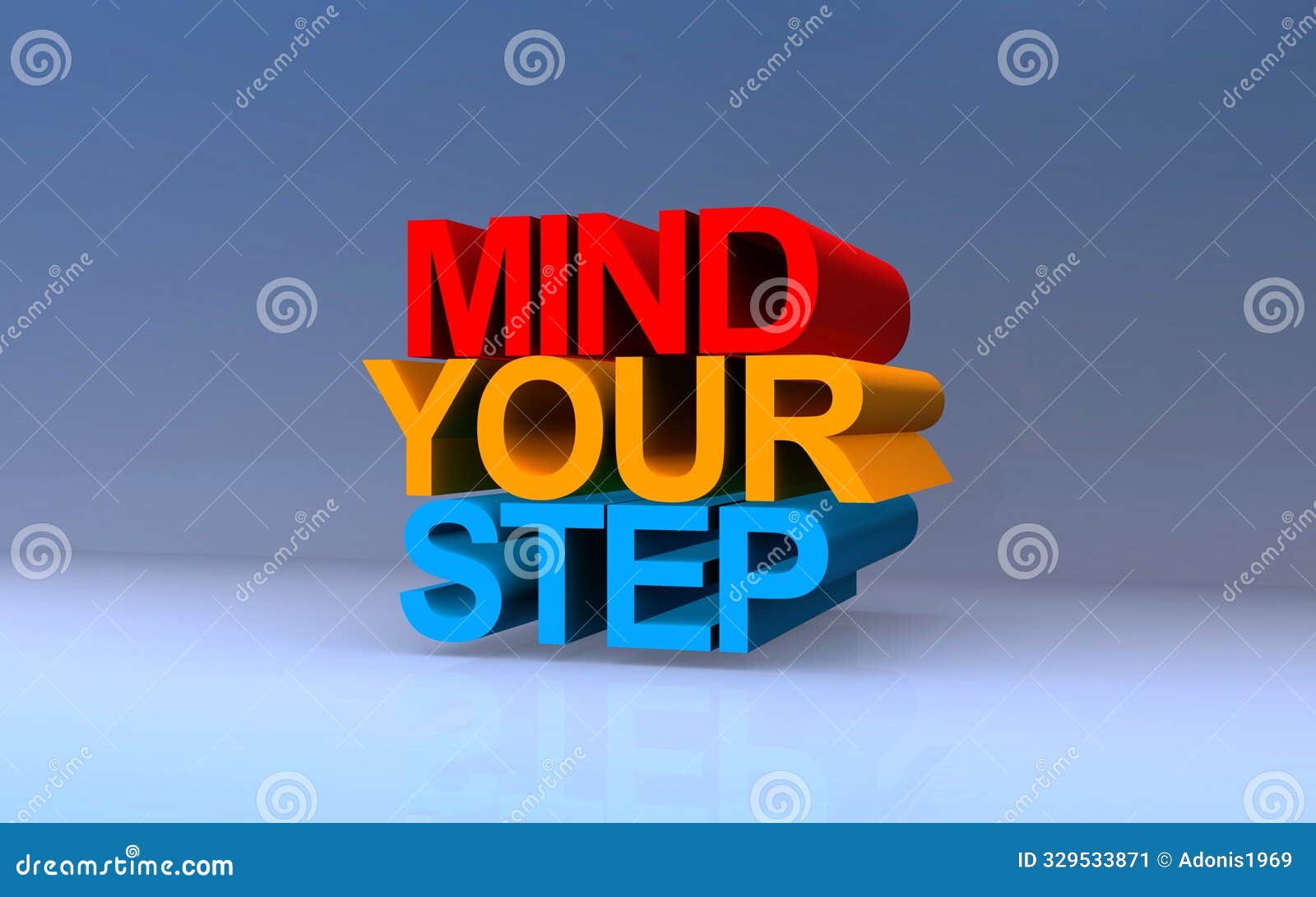 Mind your step on blue stock illustration. Illustration of surroundings ...