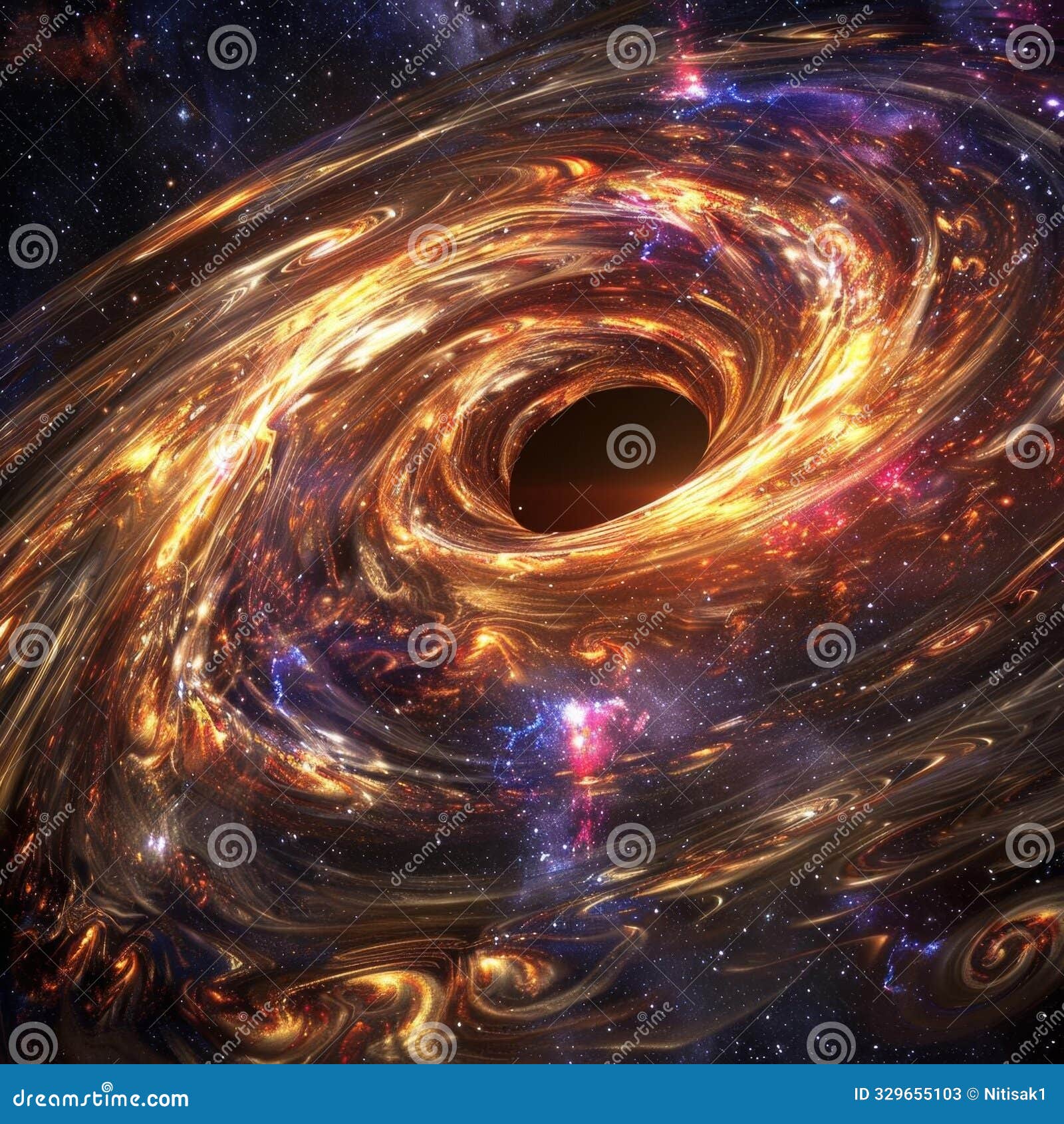 94 Mindbending 3D Cartoon Cosmic Phenomenon of a Black Hole Devouring ...