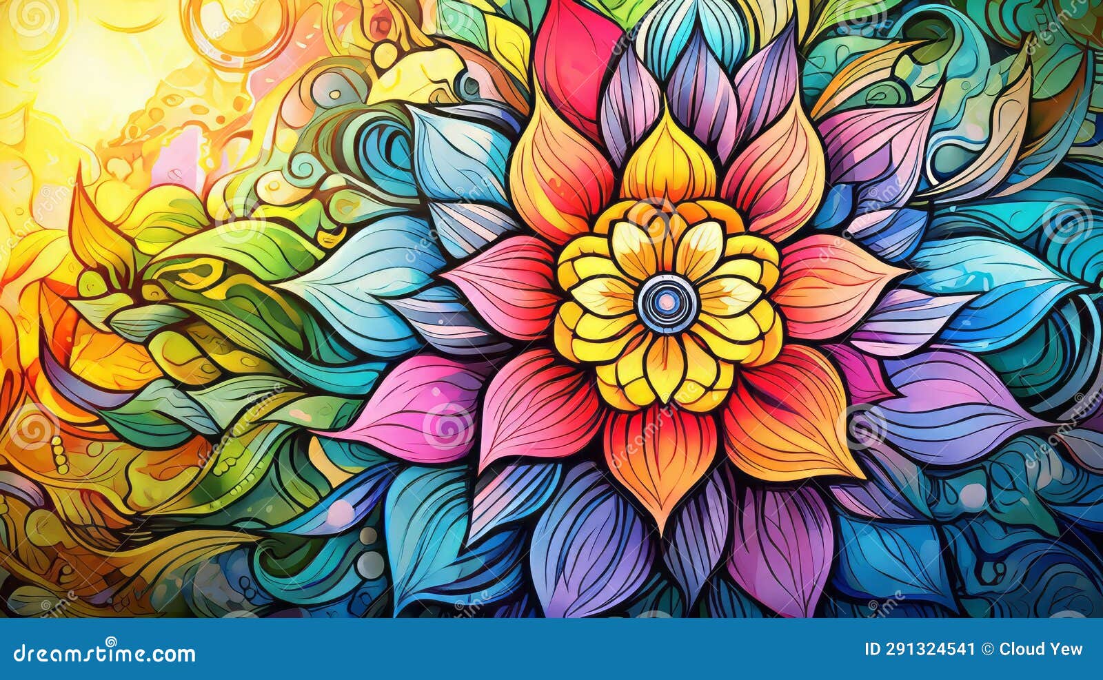 Mindful Coloring for Relaxation Stock Illustration - Illustration of ...