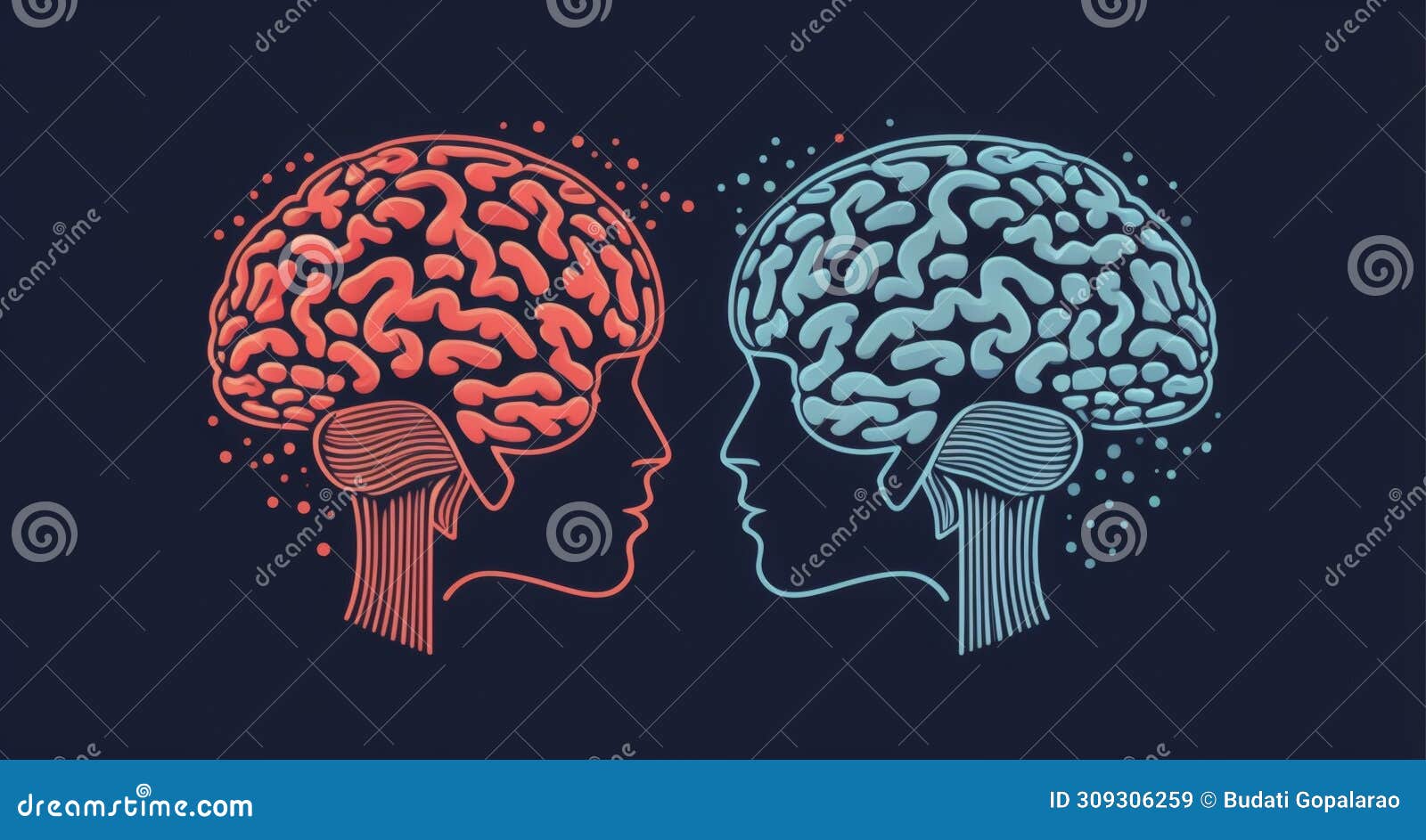 Mindful Connections - a Symbol of Emotional Bonding Stock Illustration ...