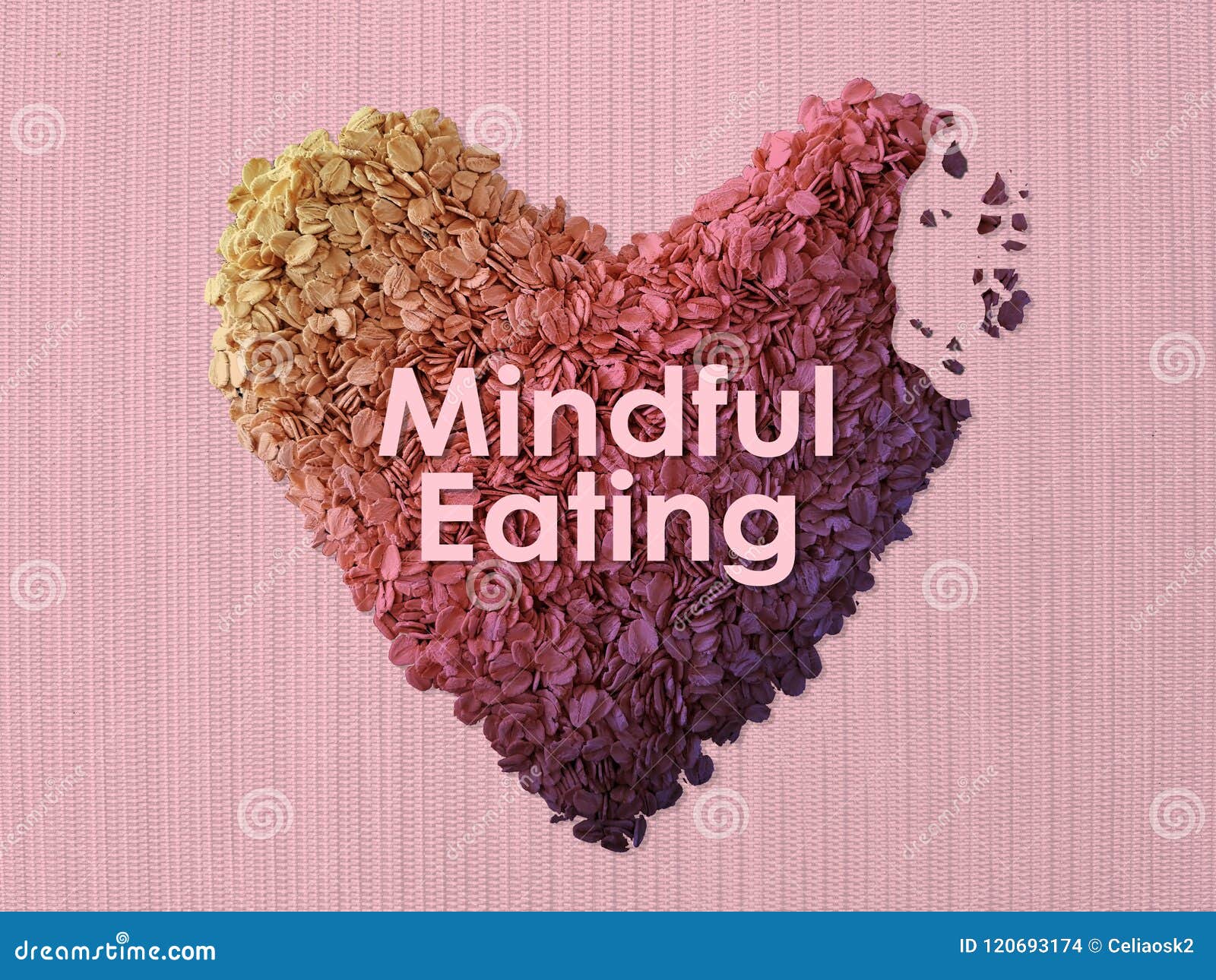 Mindfulness Eating Concept Using Oat Bite Stock Photo - Image of ...