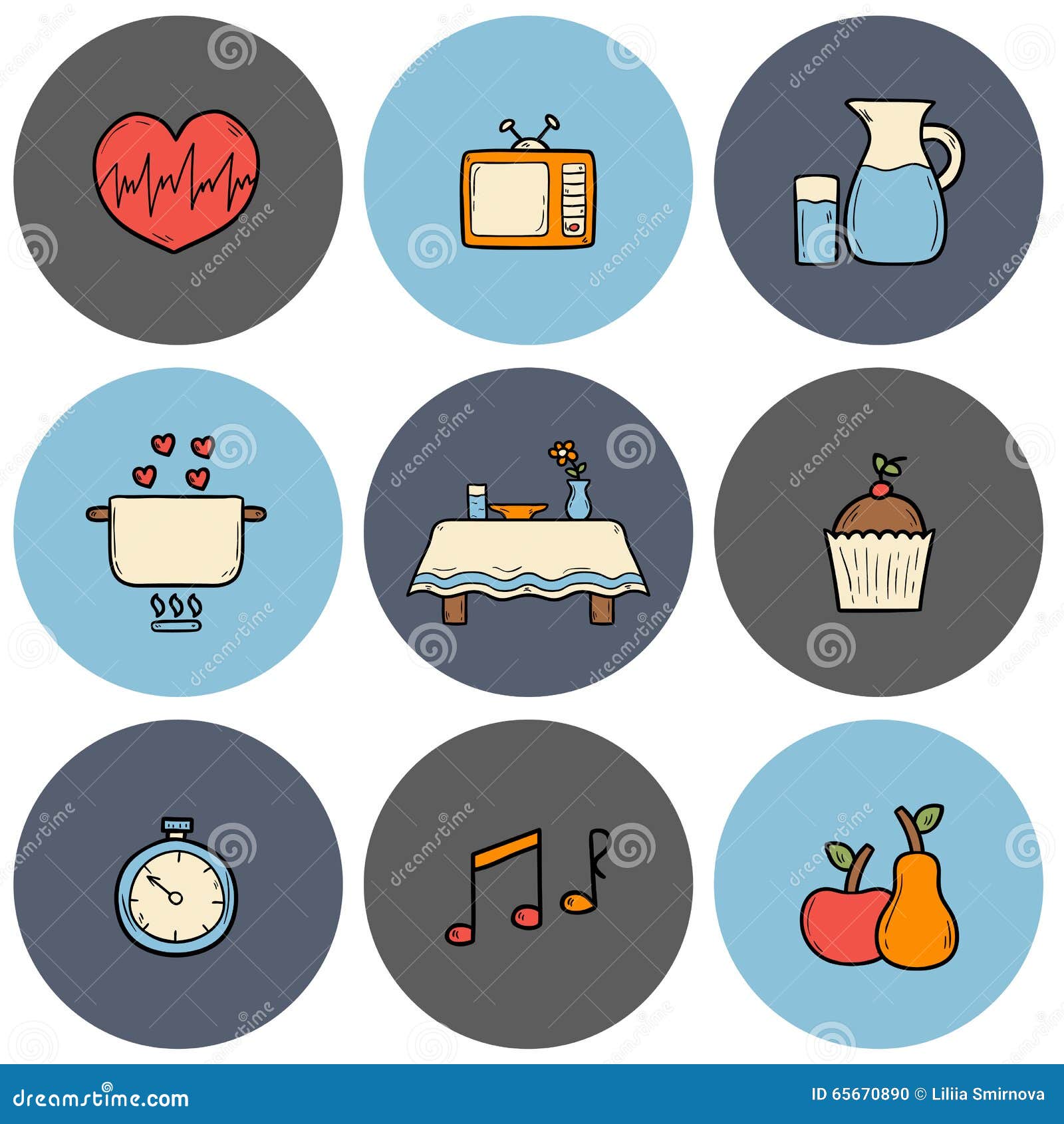 Mindful Eating Rules Vector Illustration | CartoonDealer.com #65475416