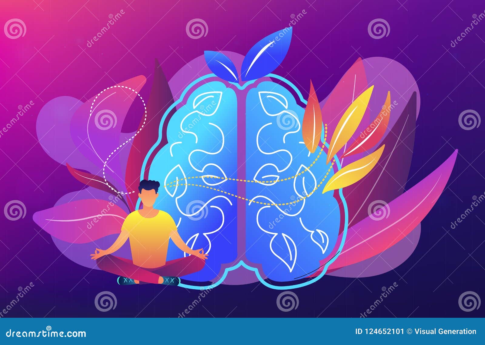Mindfulness Concept Vector Illustration. Stock Vector - Illustration of ...