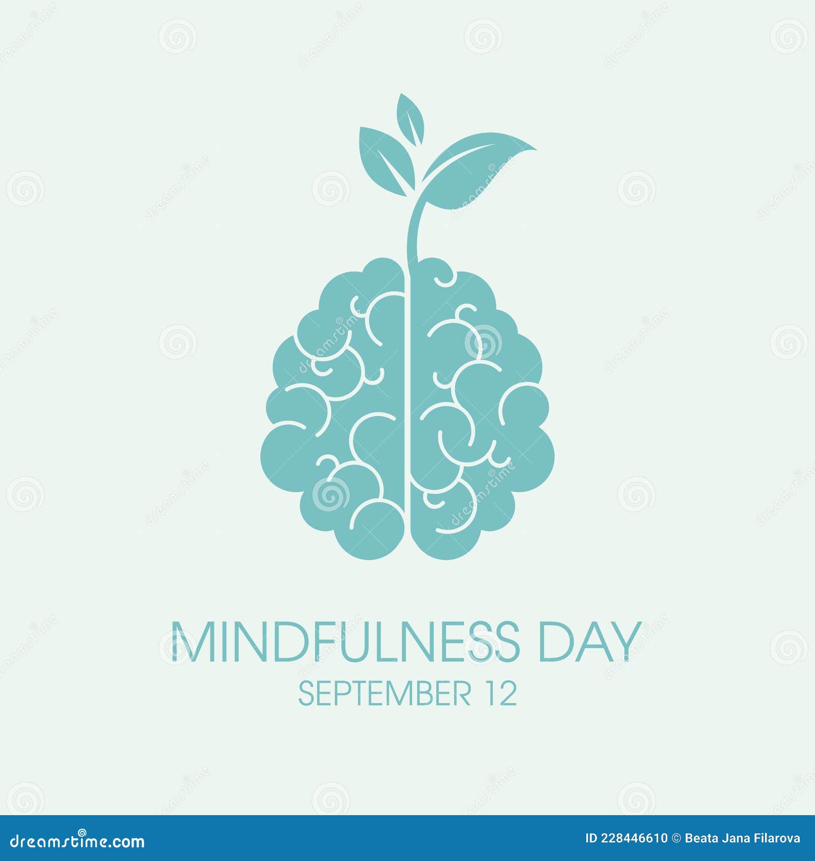 Mindfulness Day vector stock vector. Illustration of idea - 228446610