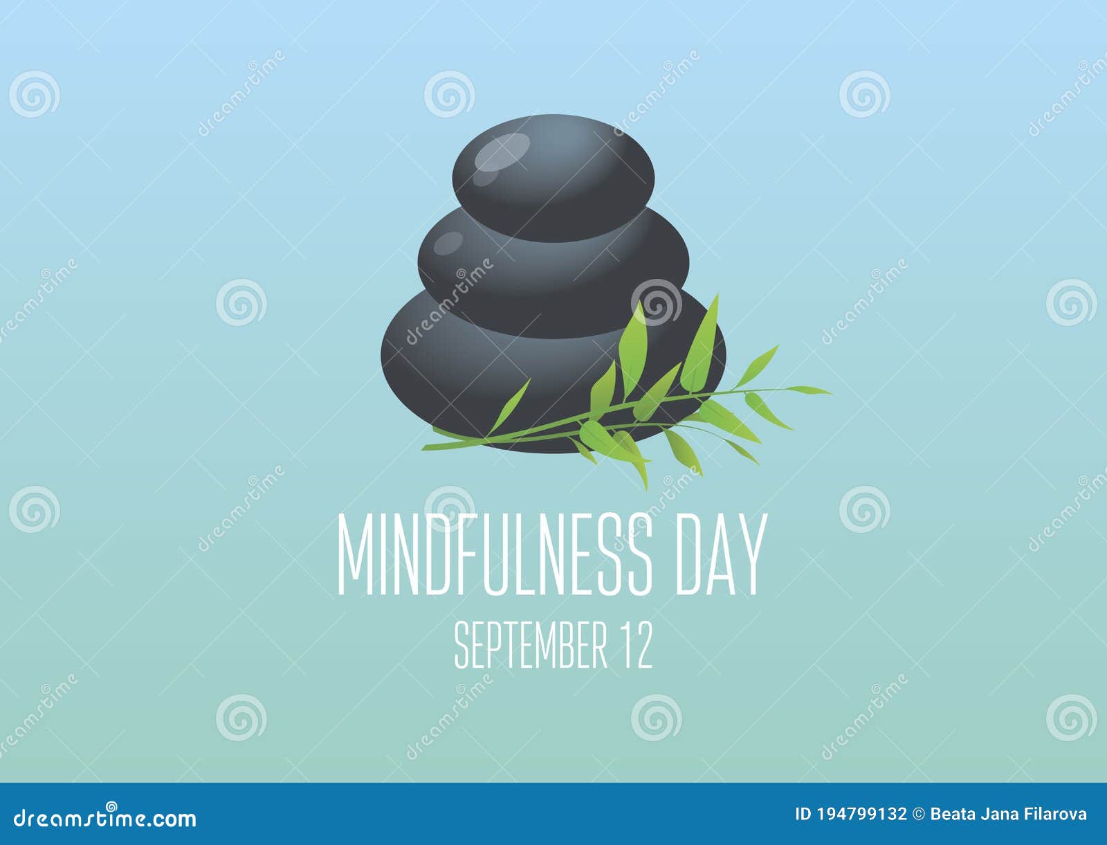 Mindfulness Day vector stock vector. Illustration of icon - 194799132