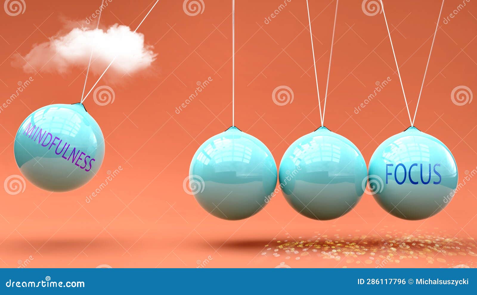 Mindfulness Leads To Focus. a Metaphor in Which Mindfulness Gives Power ...