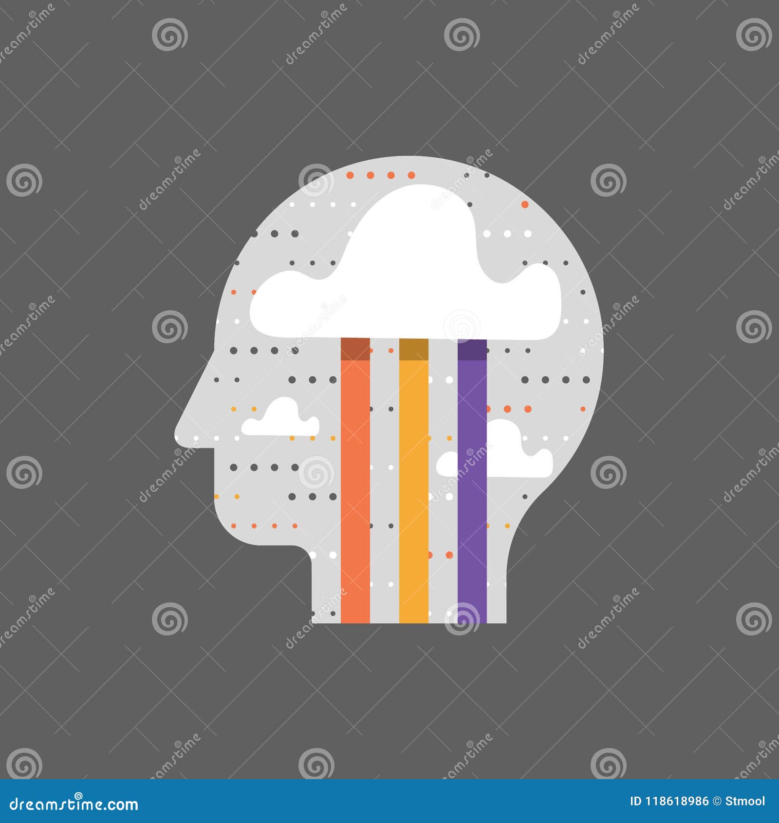 Mindfulness and Positive Thinking, Brainstorm Concept, Creativity and ...