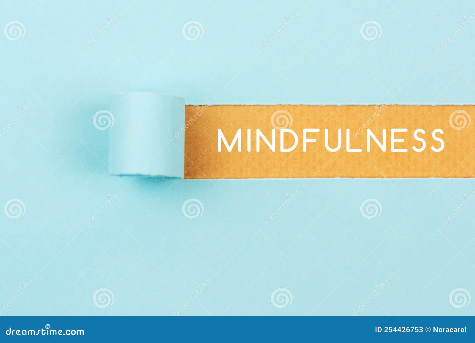 Mindfulness Text on Torn Brown Paper Stock Illustration - Illustration ...