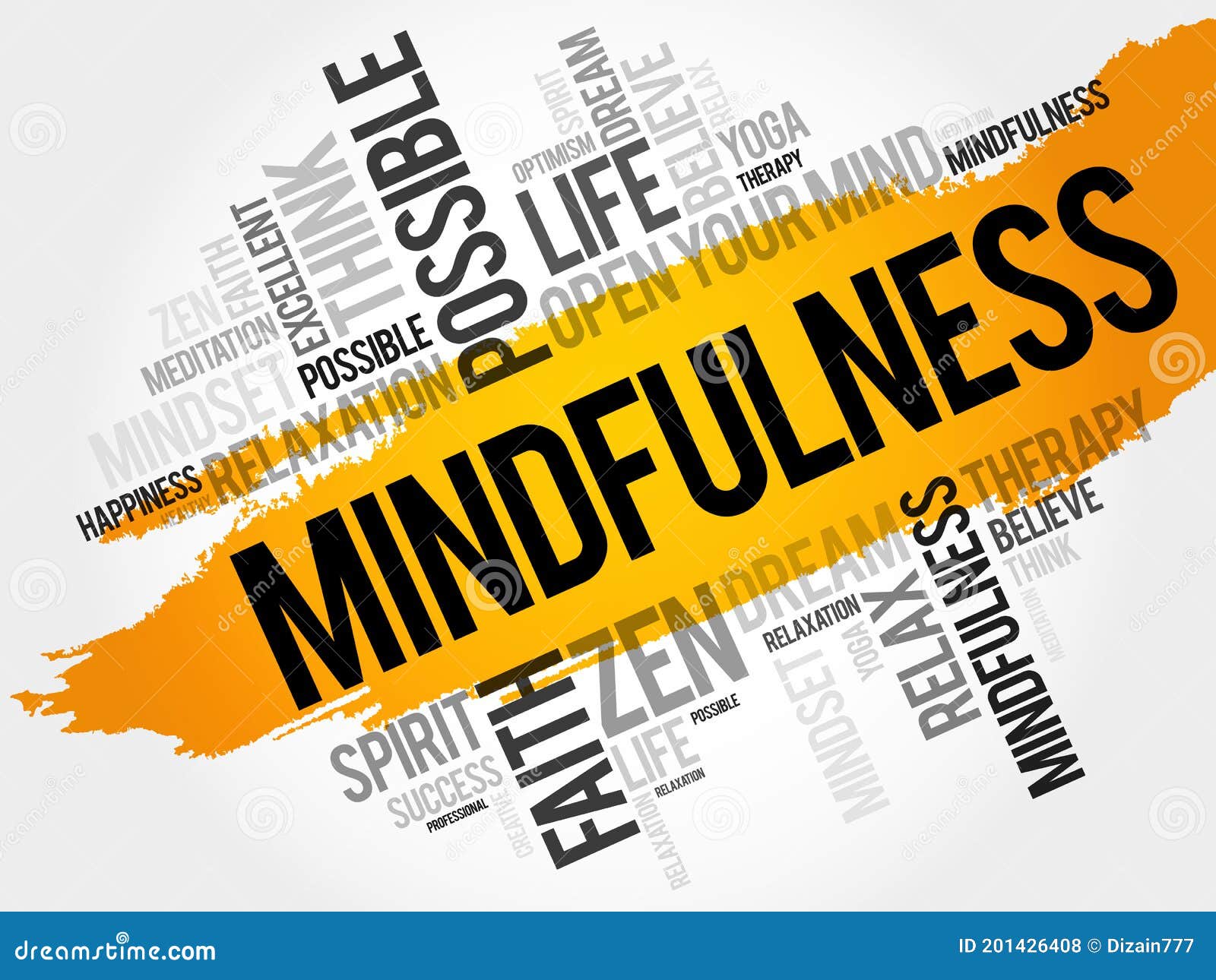 Mindfulness Word Cloud Collage Stock Illustration - Illustration of ...